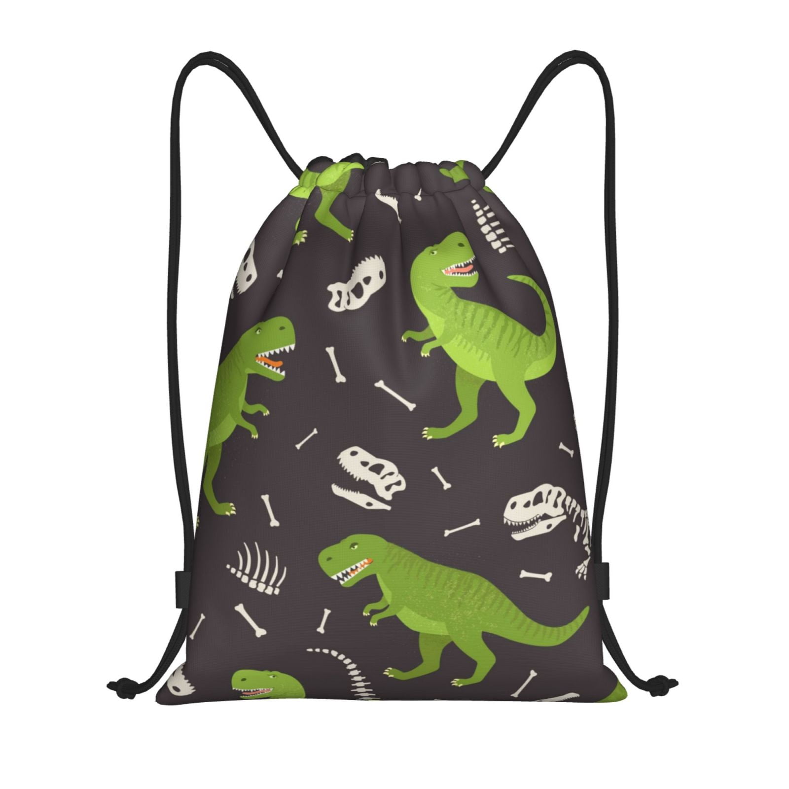 Bingfone Dinosaur Skeleton Drawstrings Backpacks Bags For Men Women Gym ...