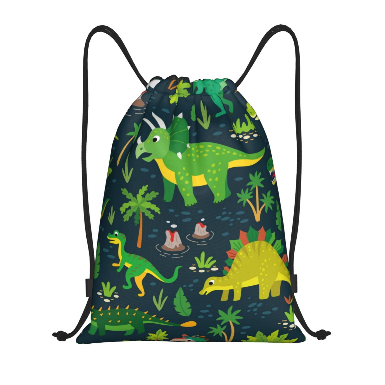 Bingfone Dinosaurs And Flowers Drawstrings Backpacks Bags For Men Women ...