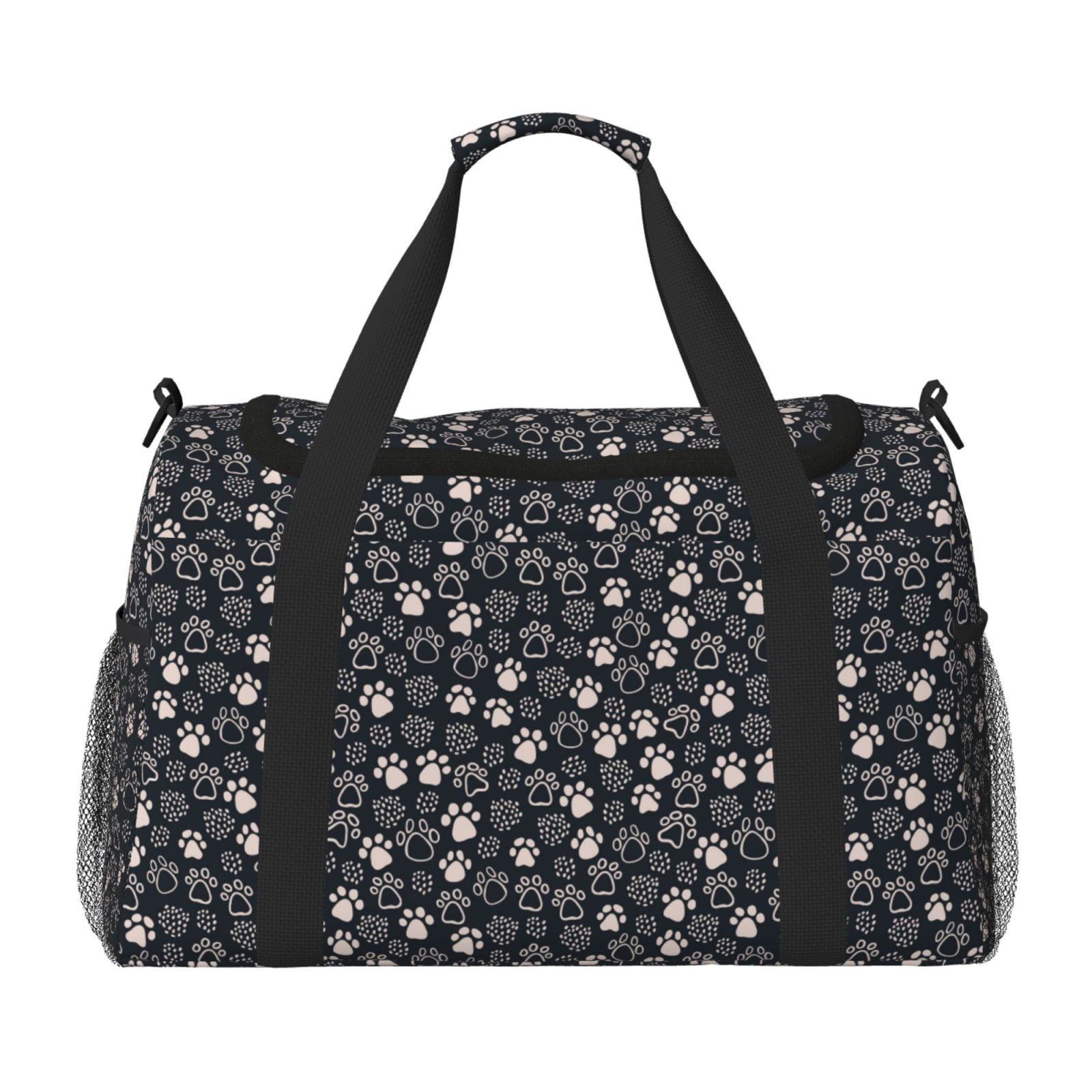 Bingfone Dog Paw Print Travel Duffel Tote Bag,Waterproof Shoulder ...