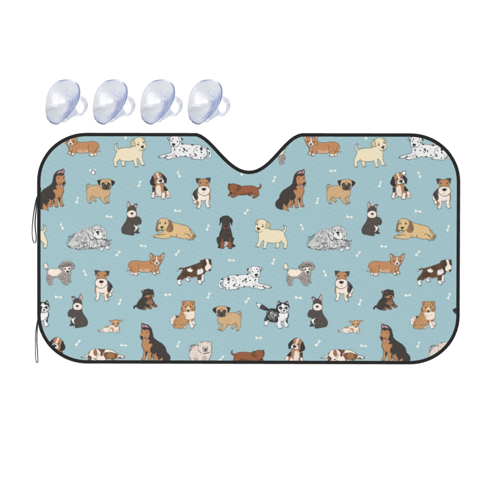 Bingfone Dog Pets Car Windshield Sunshade,Sun Foldable Sun Shield Sun ...