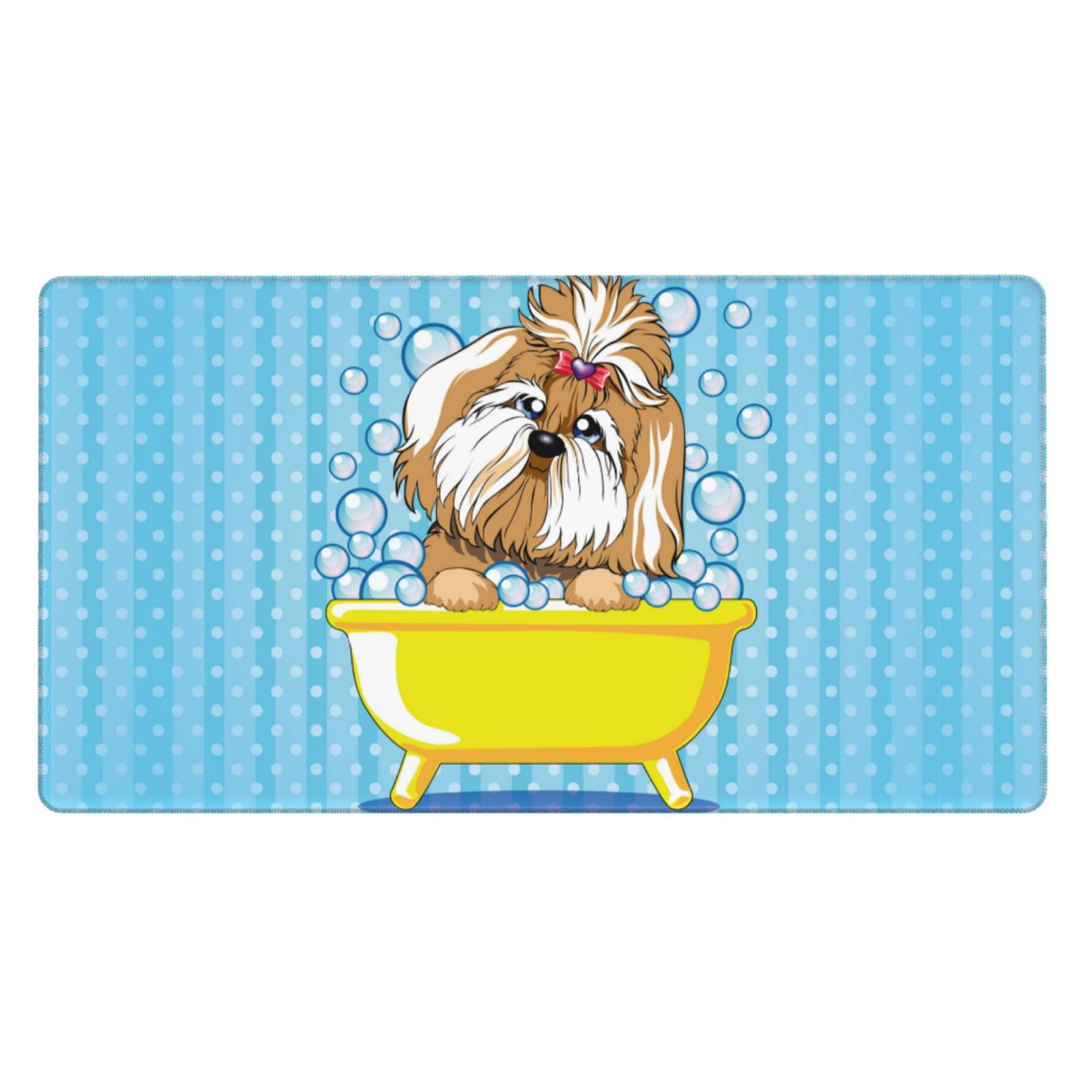 Bingfone Dog Takes A Bath In The Bathtub Large Gaming Mouse Pad ...