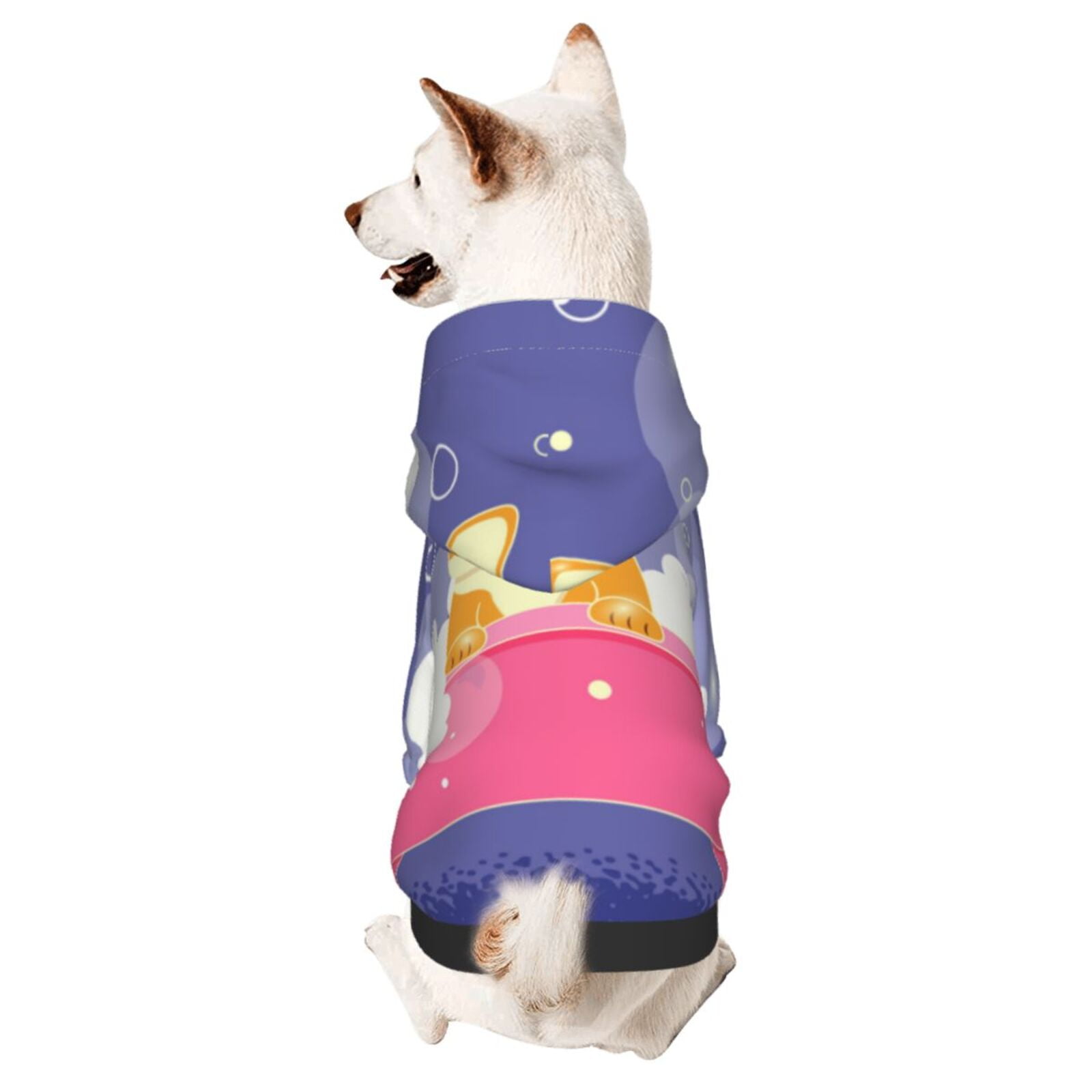 Bingfone Dog Washes In A Pink Bath Dog Clothes Hoodie, Pet Winter Coat,Puppy Sweatshirts For ...