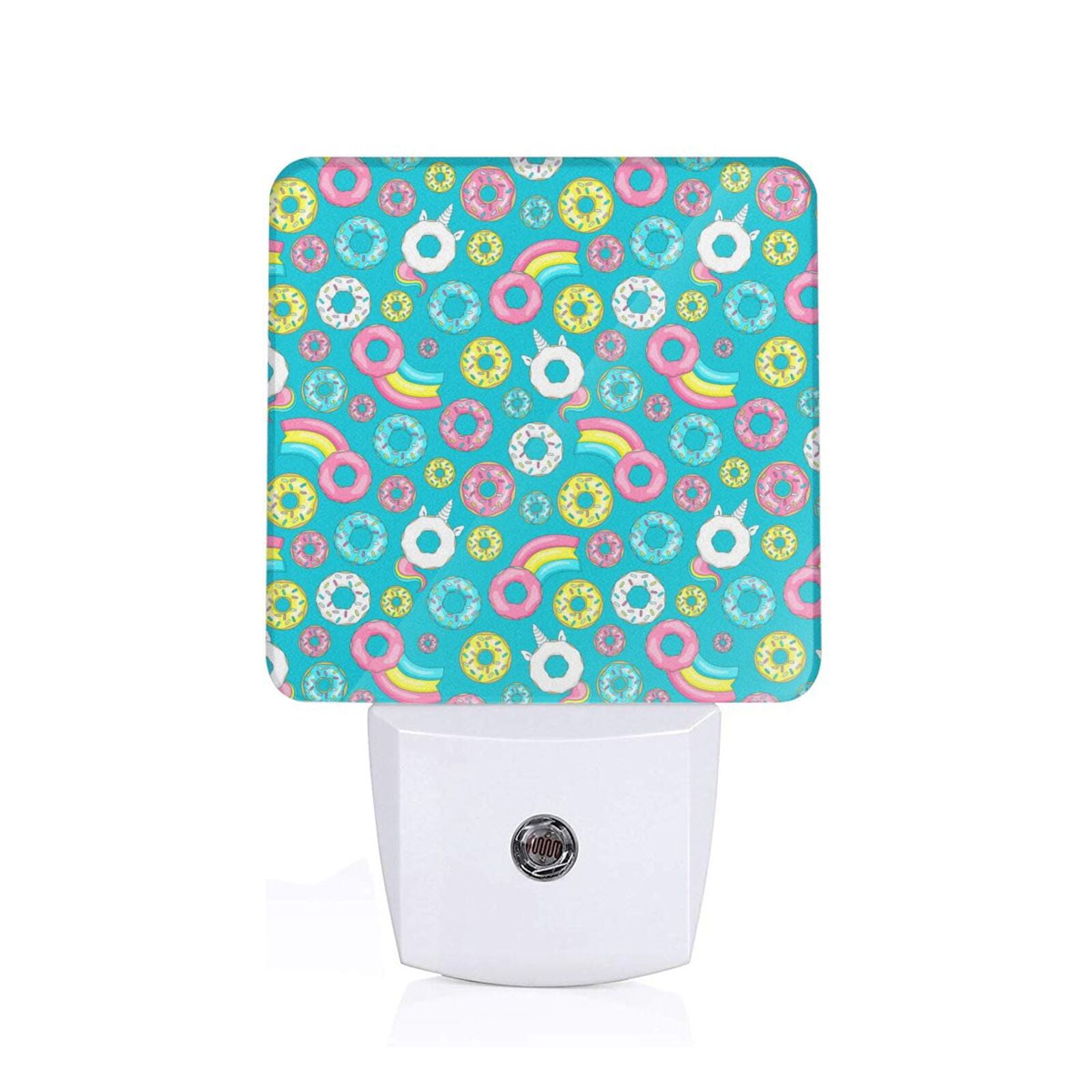 Bingfone Donut Print Night Lights Plug into Wall,Dusk to Dawn,Bright ...