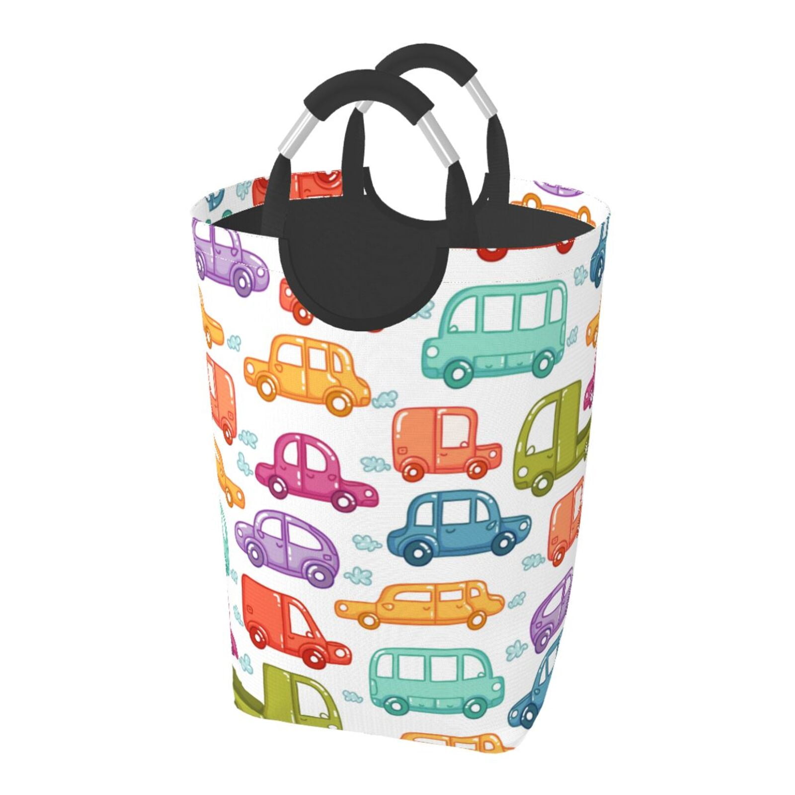 Bingfone Doodle Cars Laundry Hamper,Large Canvas Fabric Lightweight ...