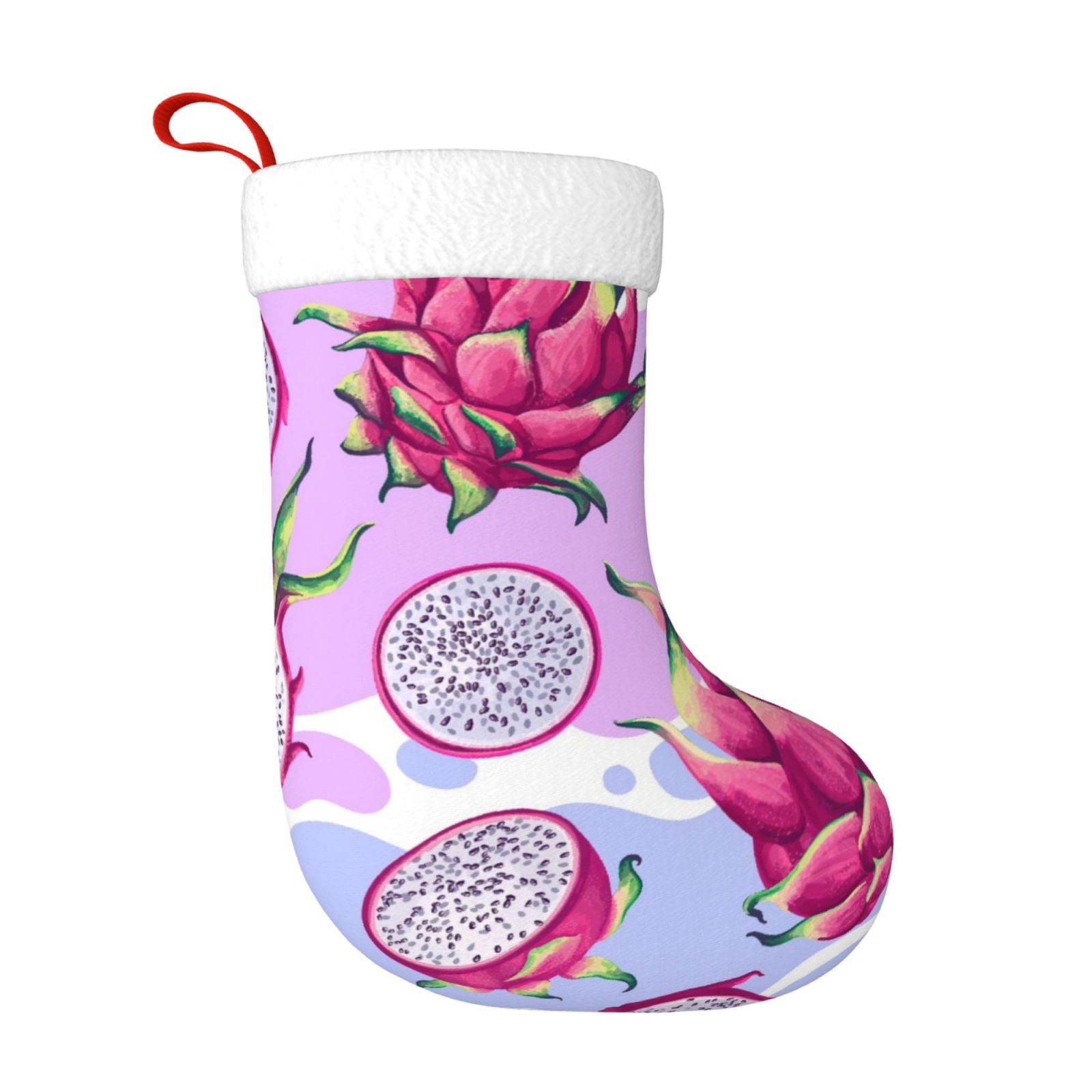 Bingfone Dragon Fruit Print Personalized Christmas Stocking - Snowman ...