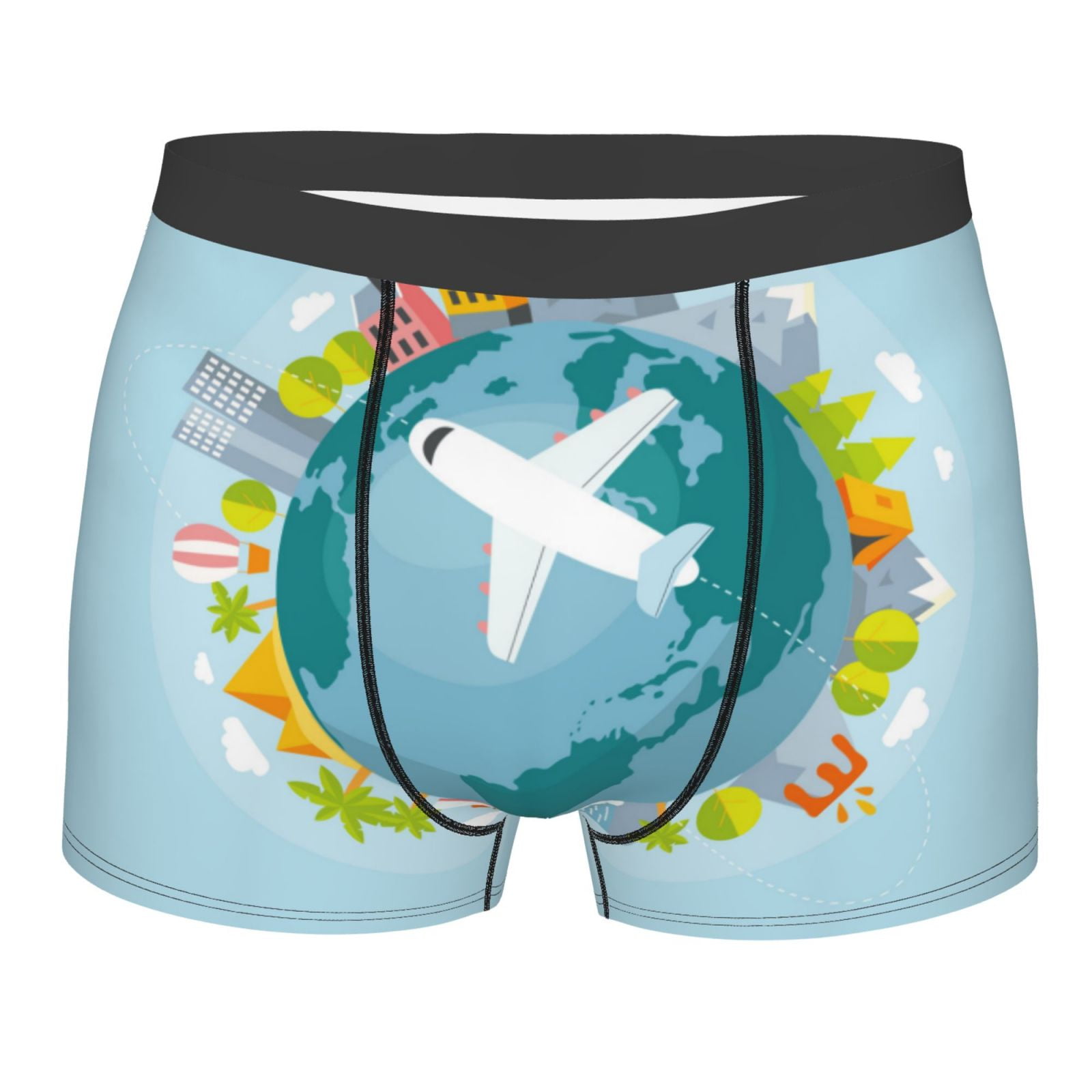 Bingfone Dreaming Travel Men'S Underwear - Casual Stretch Boxer Briefs ...