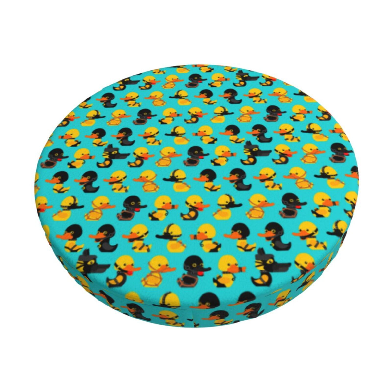 Bingfone Duck In Black Suit Padded Round Bar Stool Cover Cushion with ...