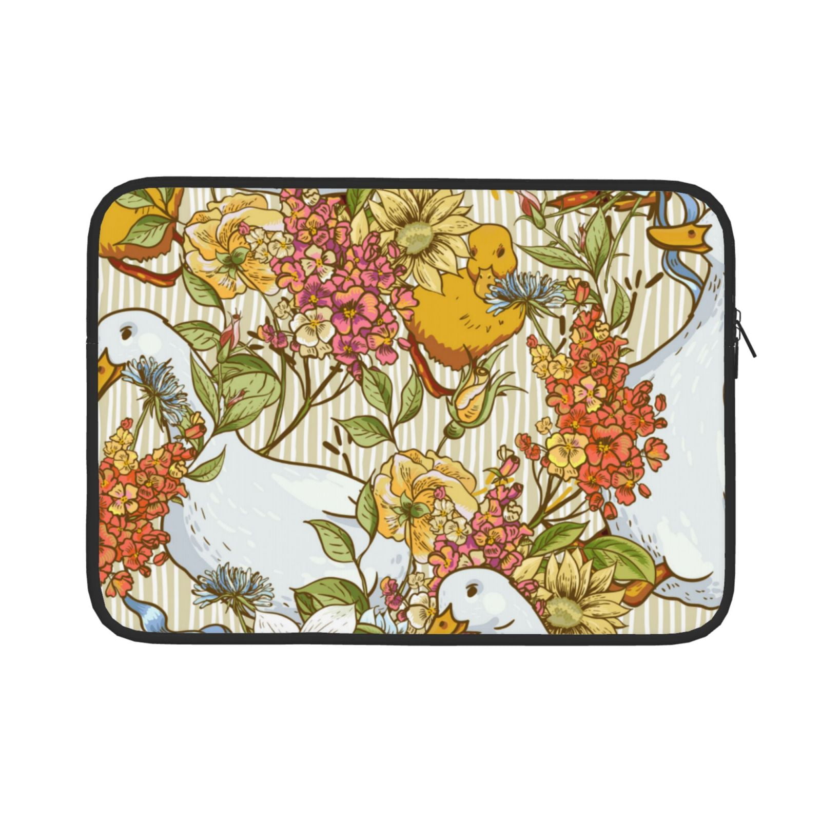 Bingfone Ducks And Flowers Laptop Sleeve Case 13 Inch, 360° Protective ...