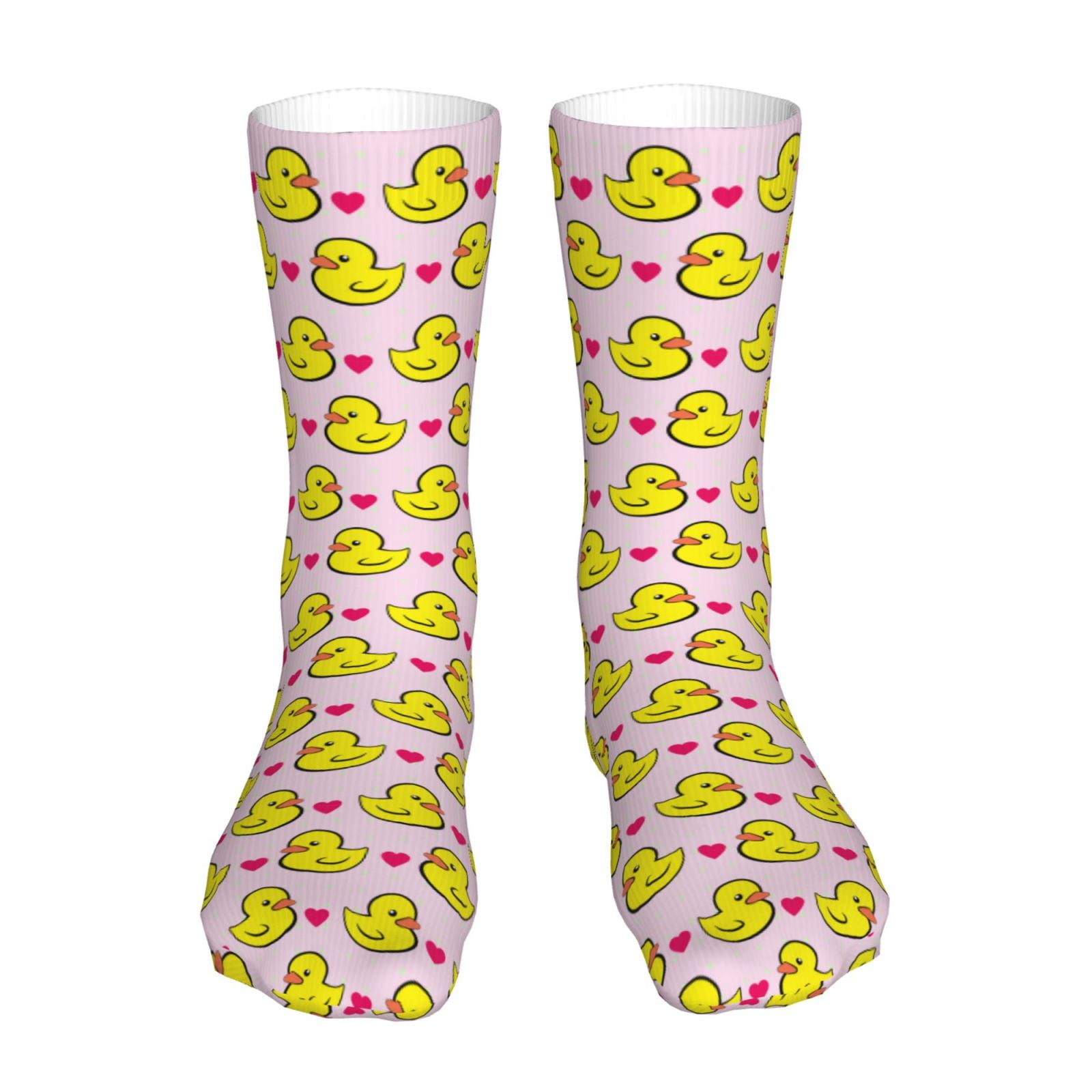 Bingfone Ducks And Pink Heart Prirnt Women's Men's Fun Pattern and ...