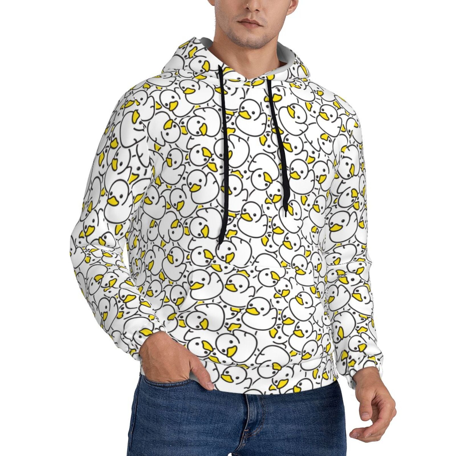 Bingfone Ducky Men's Drawstring Hoodie Long Sleeve Pocket Sweatshirts-X ...