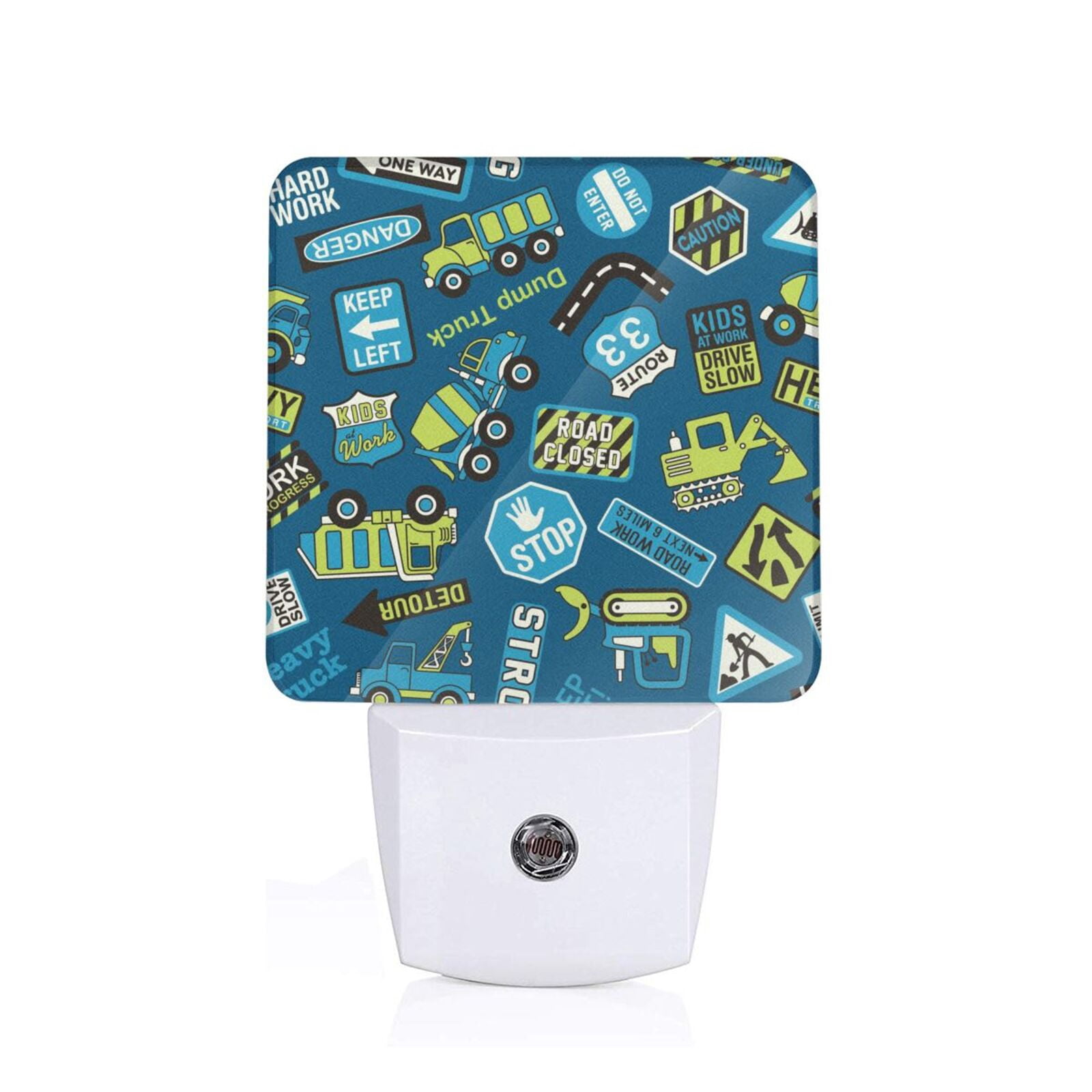 Bingfone Dump Truck Print Night Lights Plug into Wall,Dusk to Dawn ...