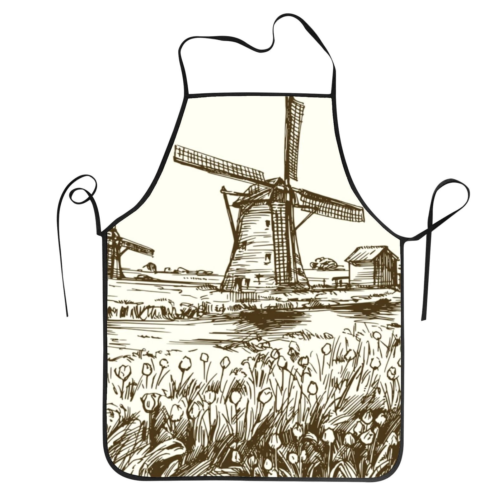 Bingfone Dutch Windmill for Tie-up Apron, Unisex Waterproof and Stain ...