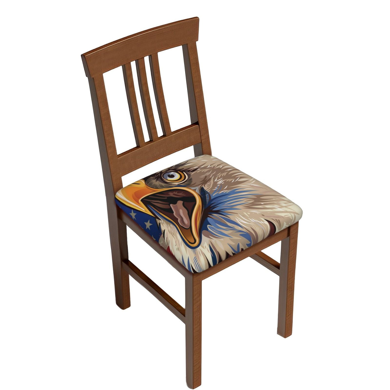 Bingfone Eagle With USA Flags Restaurant Chair Seat Covers,Removable ...