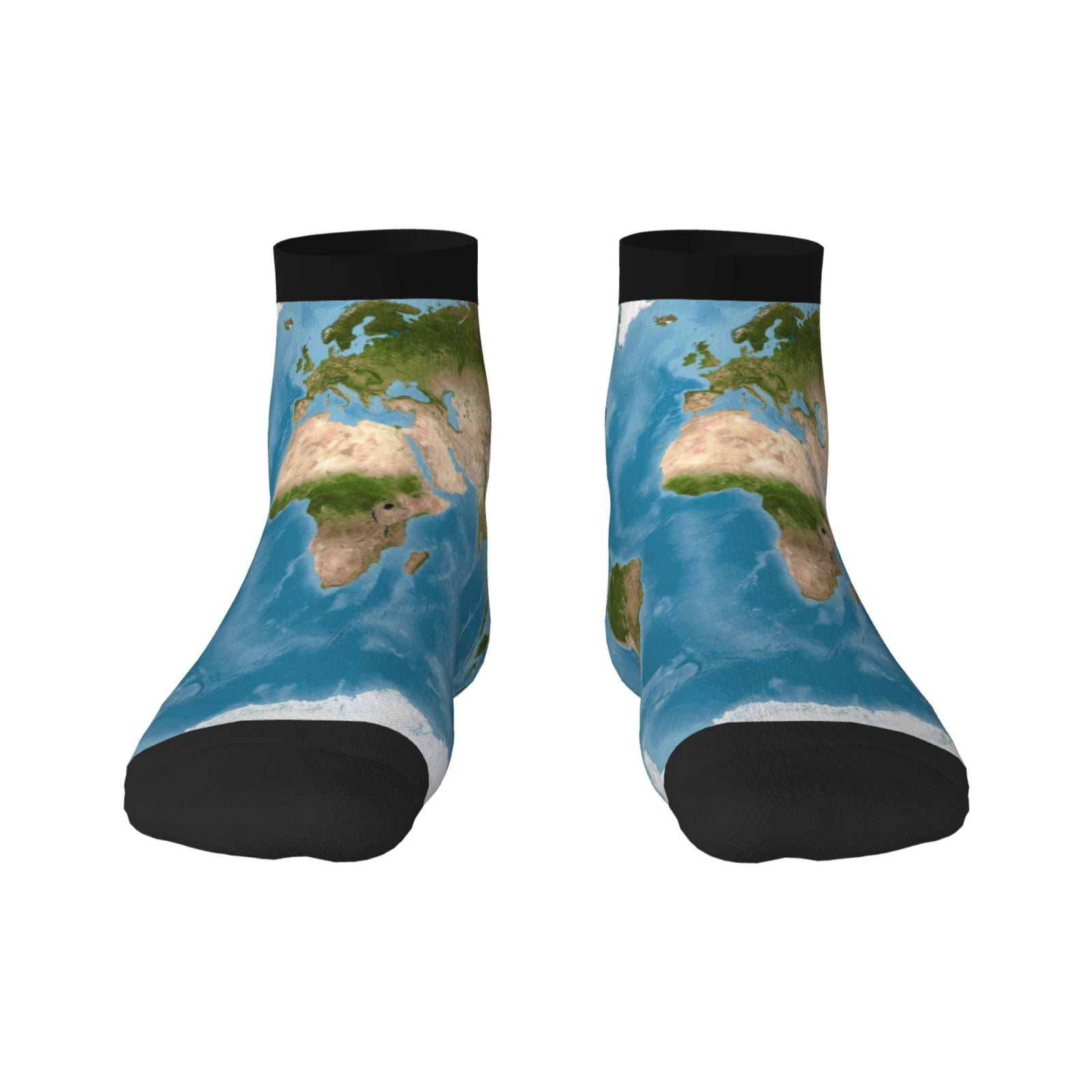 Bingfone Earth View World Map Design Patterned Men'S Women'S Casual ...