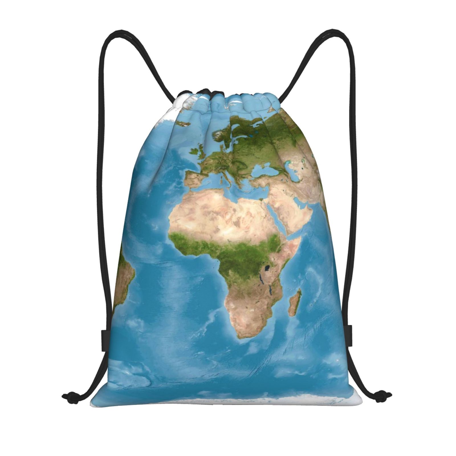 Bingfone Earth View World Map Drawstrings Backpacks Bags For Men Women ...