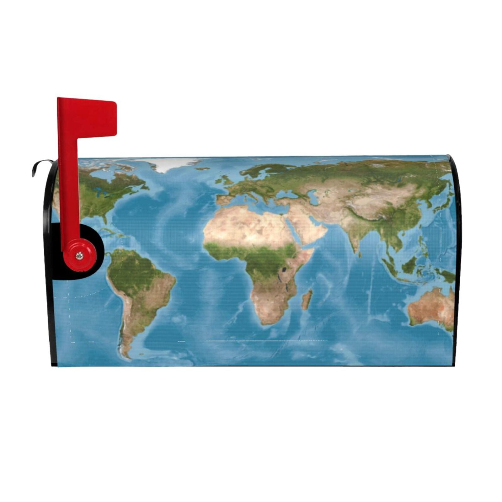 Bingfone Earth View World Map Magnetic Mailbox Cover Standard Size For ...