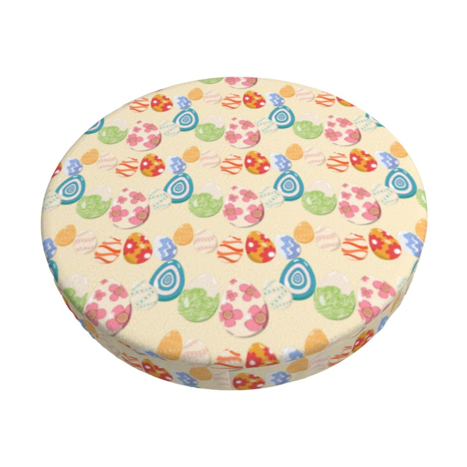 Bingfone Easter eggs Padded Round Bar Stool Cover Cushion with Elastic ...