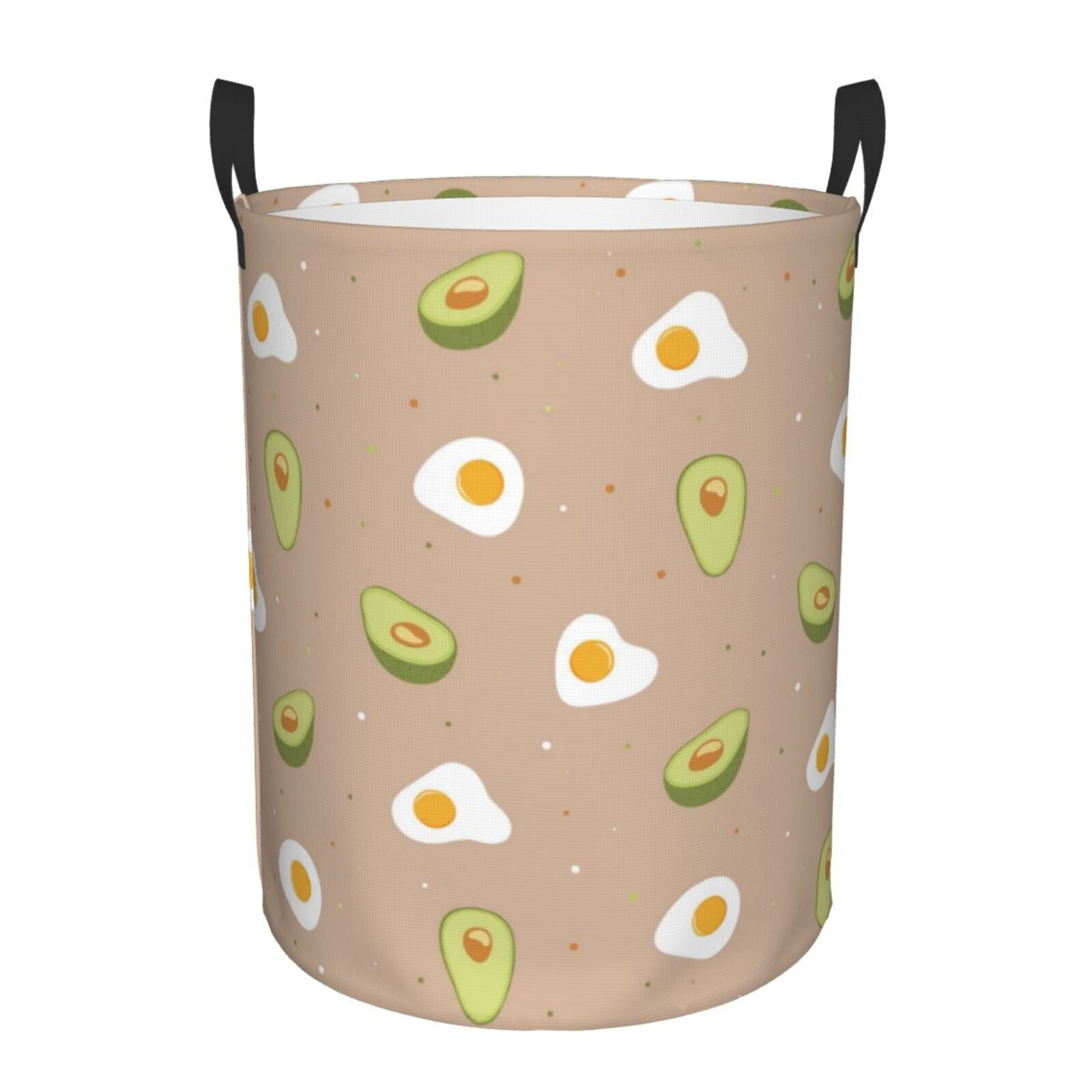 Bingfone Egg And Avocado Waterproof Foldable Laundry Hamper Bucket With ...