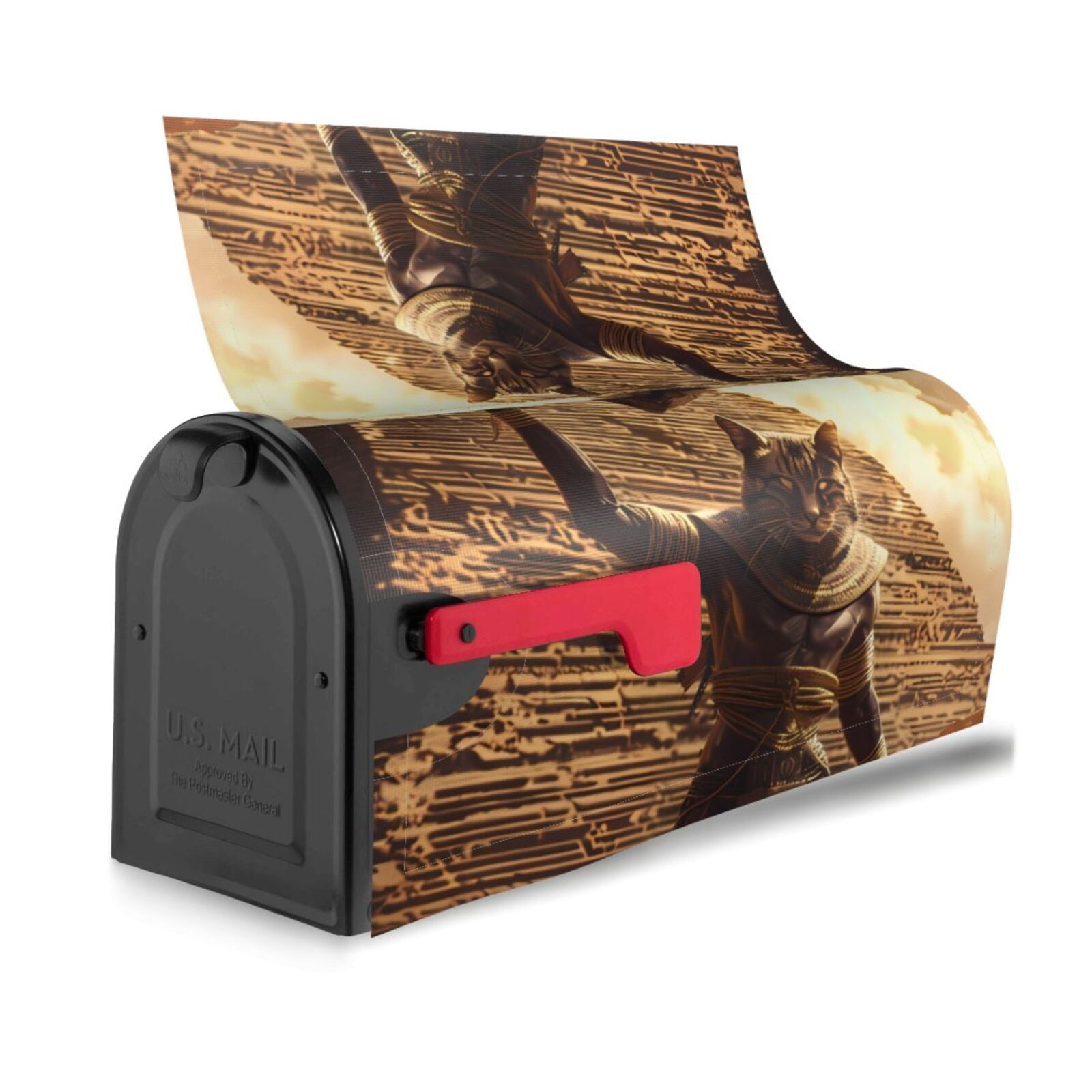 Bingfone Egyptian Cat Pharaoh Magic Magnetic Mailbox Cover Standard ...