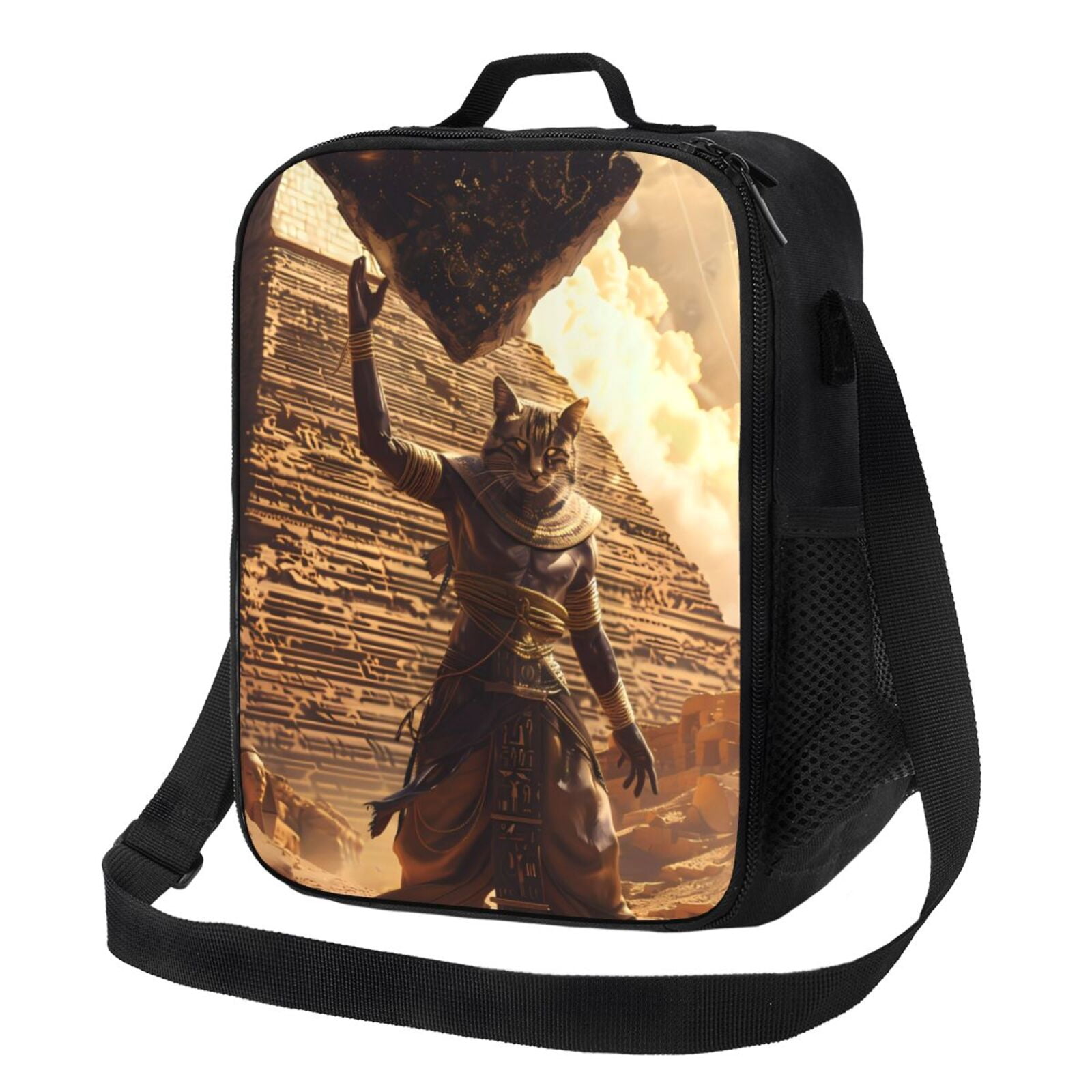 Bingfone Egyptian Cat Pharaoh Magic Reusable Insulated Lunch Bag Cooler ...