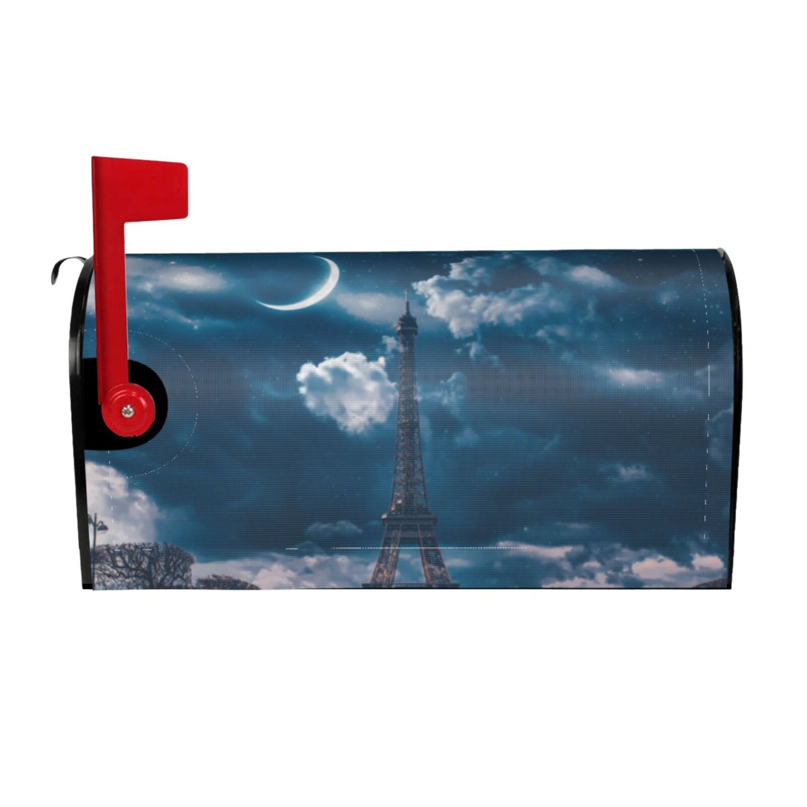 Bingfone Eiffel Tower At Night Magnetic Mailbox Cover Standard Size For ...