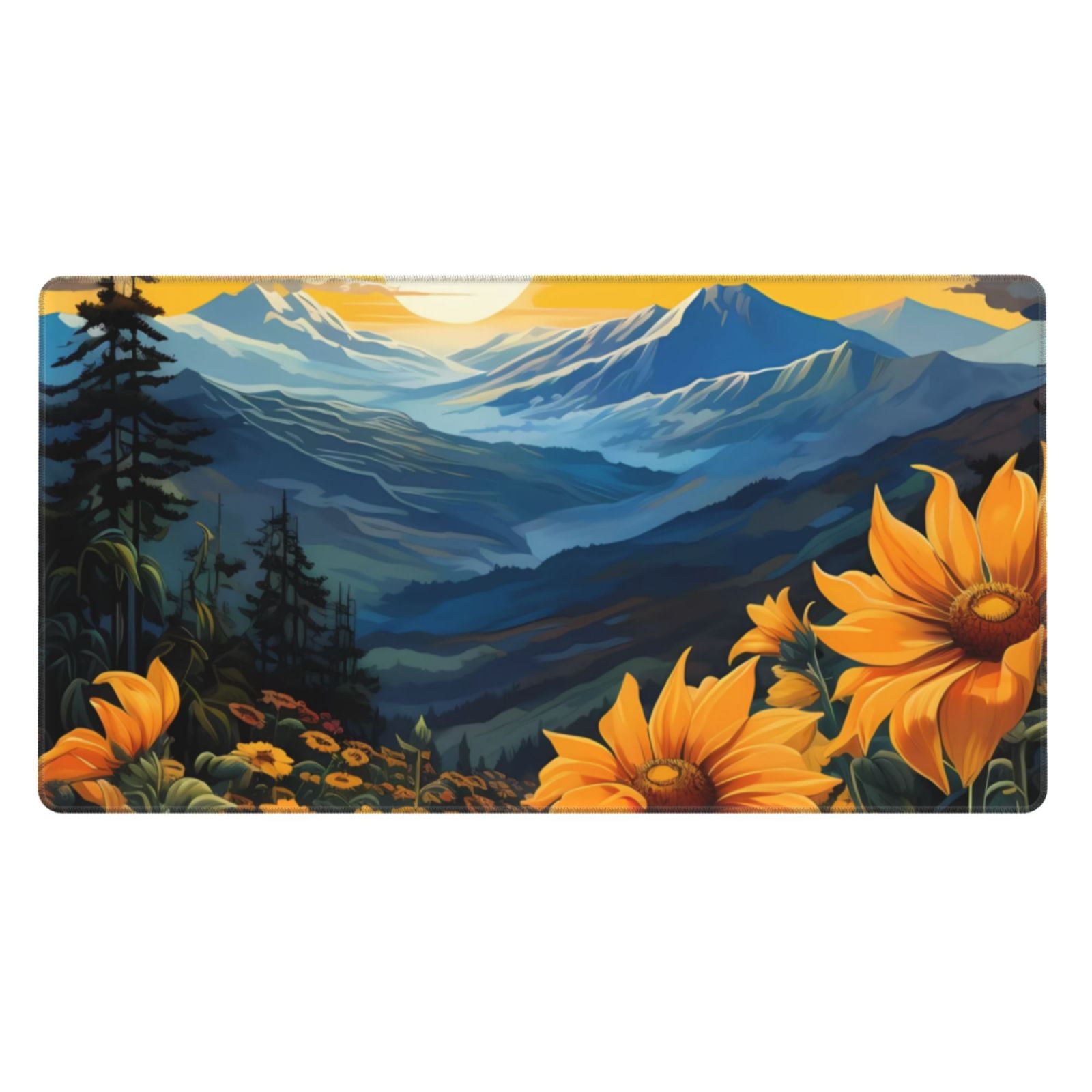 Bingfone Elegant Sunset Sunflower Large Gaming Mouse Pad,Extended Desk ...