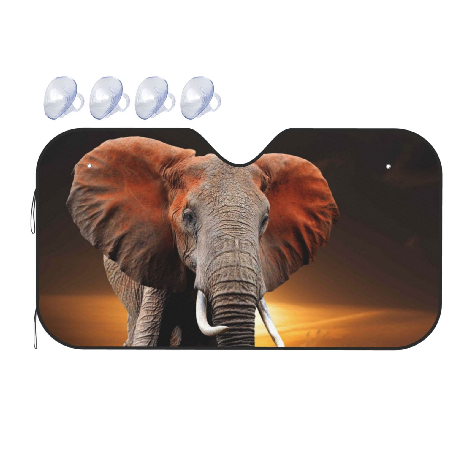 Bingfone Elephant Sunset In Kenya Car Windshield Sunshade,Sun Foldable ...