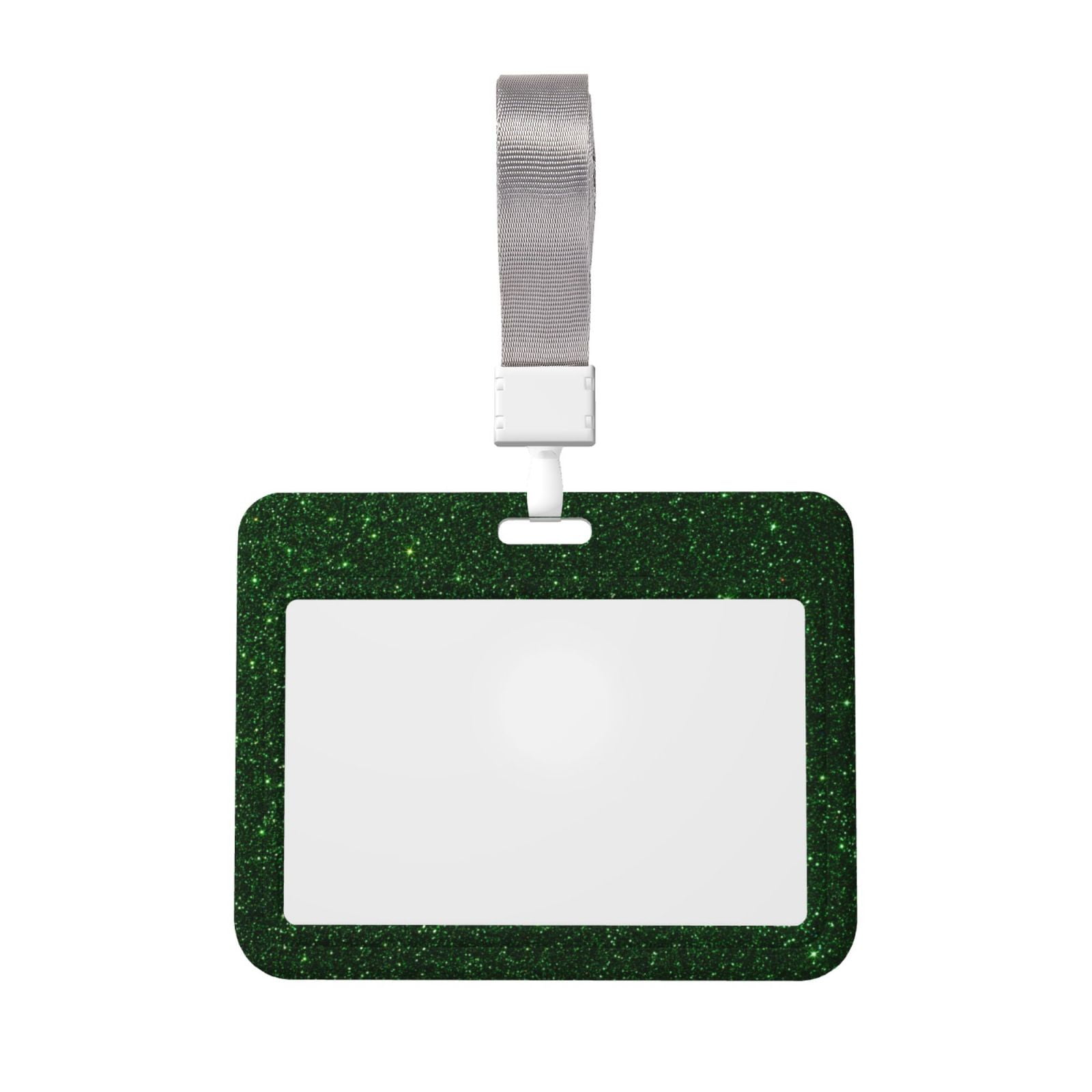 Bingfone Emerald Green Sparkling Card Badge Holder,for Girls Girly ...