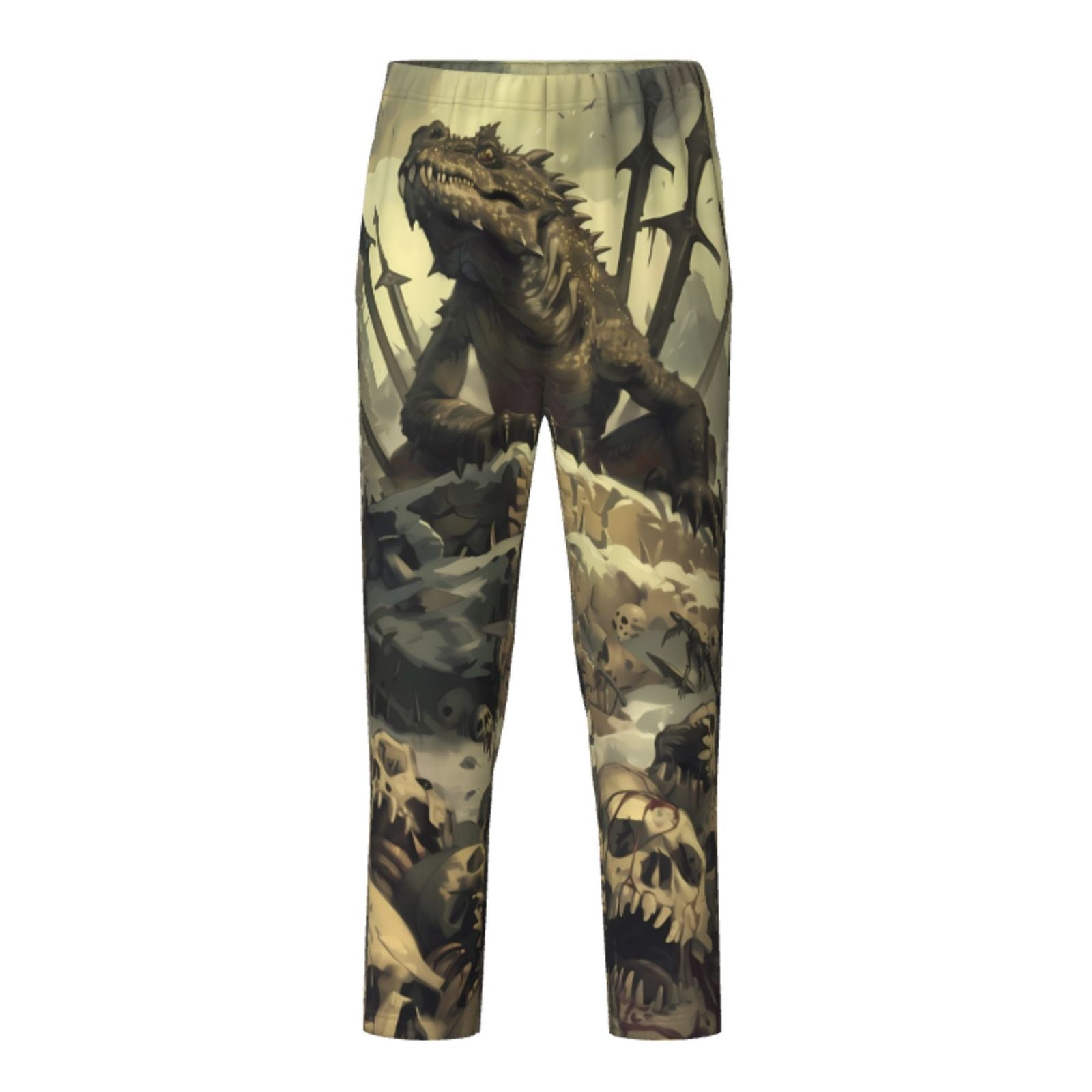 Bingfone Epic Dragon Skull Scene Print Boys Girls Pajama Pants Lounge ...