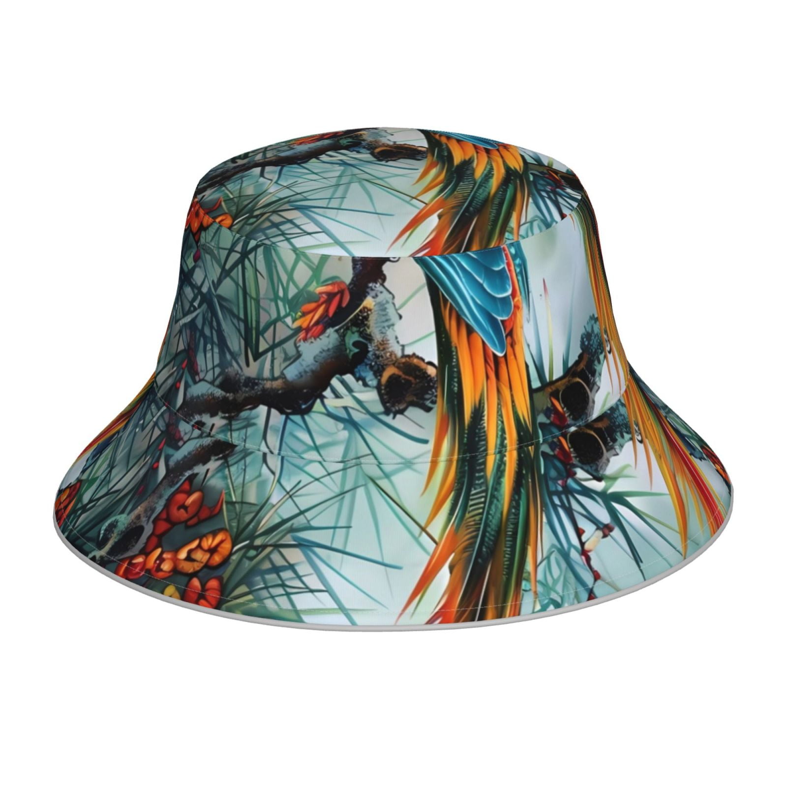 Bingfone Exotic Birds Forest Bucket Hat for Men Women,Packable ...