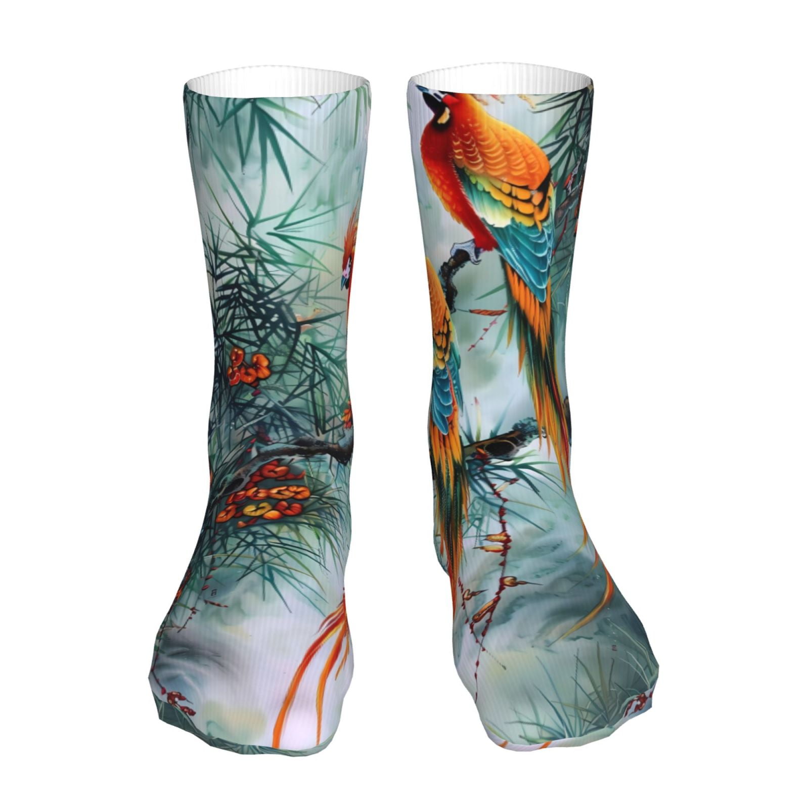 Bingfone Exotic Birds Forest Prirnt Women's Men's Fun Pattern and Solid ...