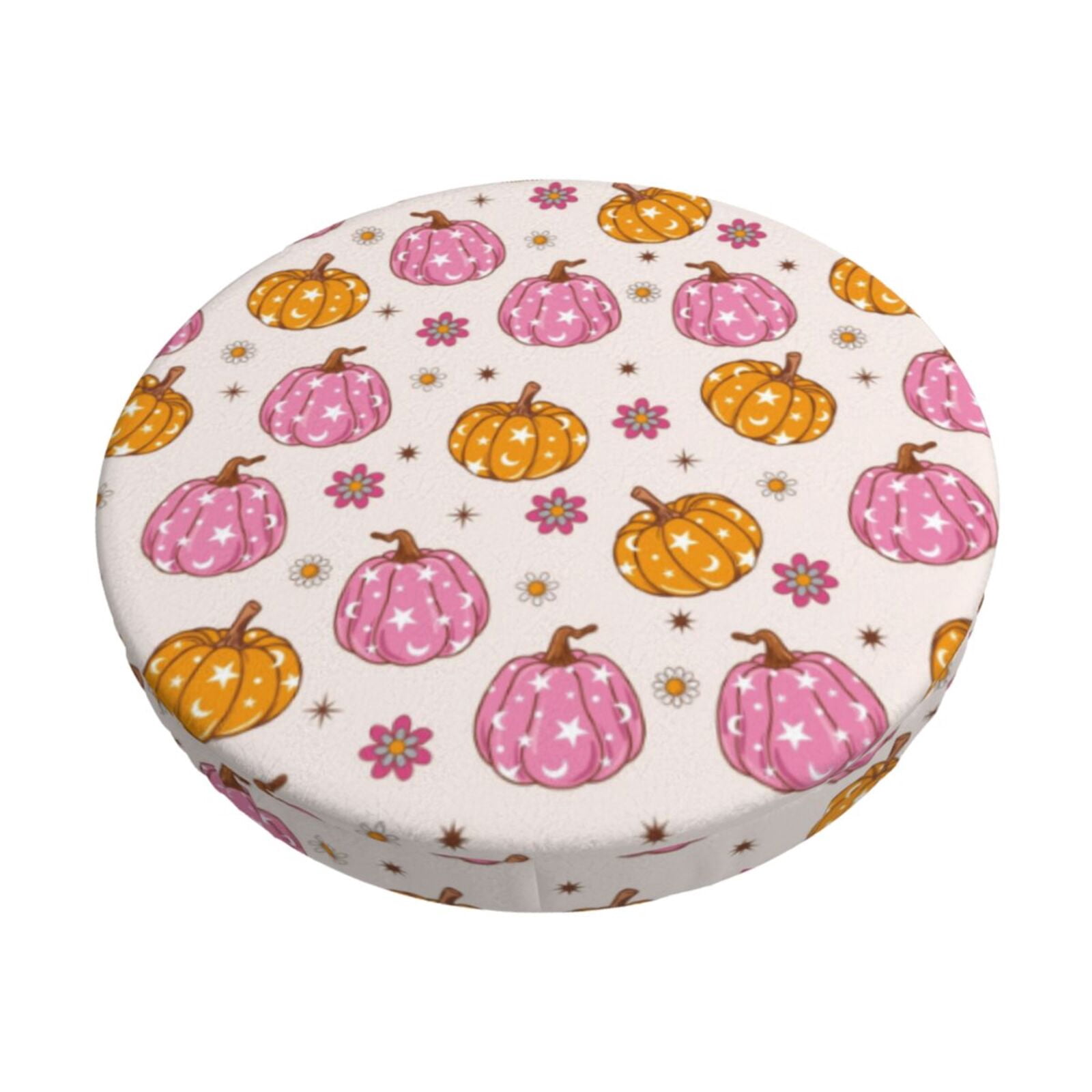 Bingfone Fall 70s Groovy Hippie 1 Padded Round Bar Stool Cover Cushion ...