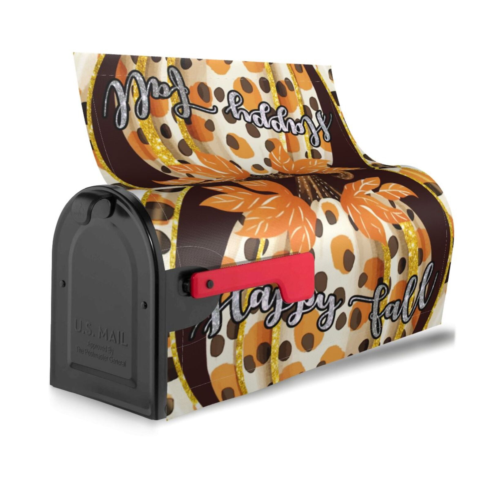 Bingfone Fall Farmhouse Pumpkins Magnetic Mailbox Cover Standard Size ...