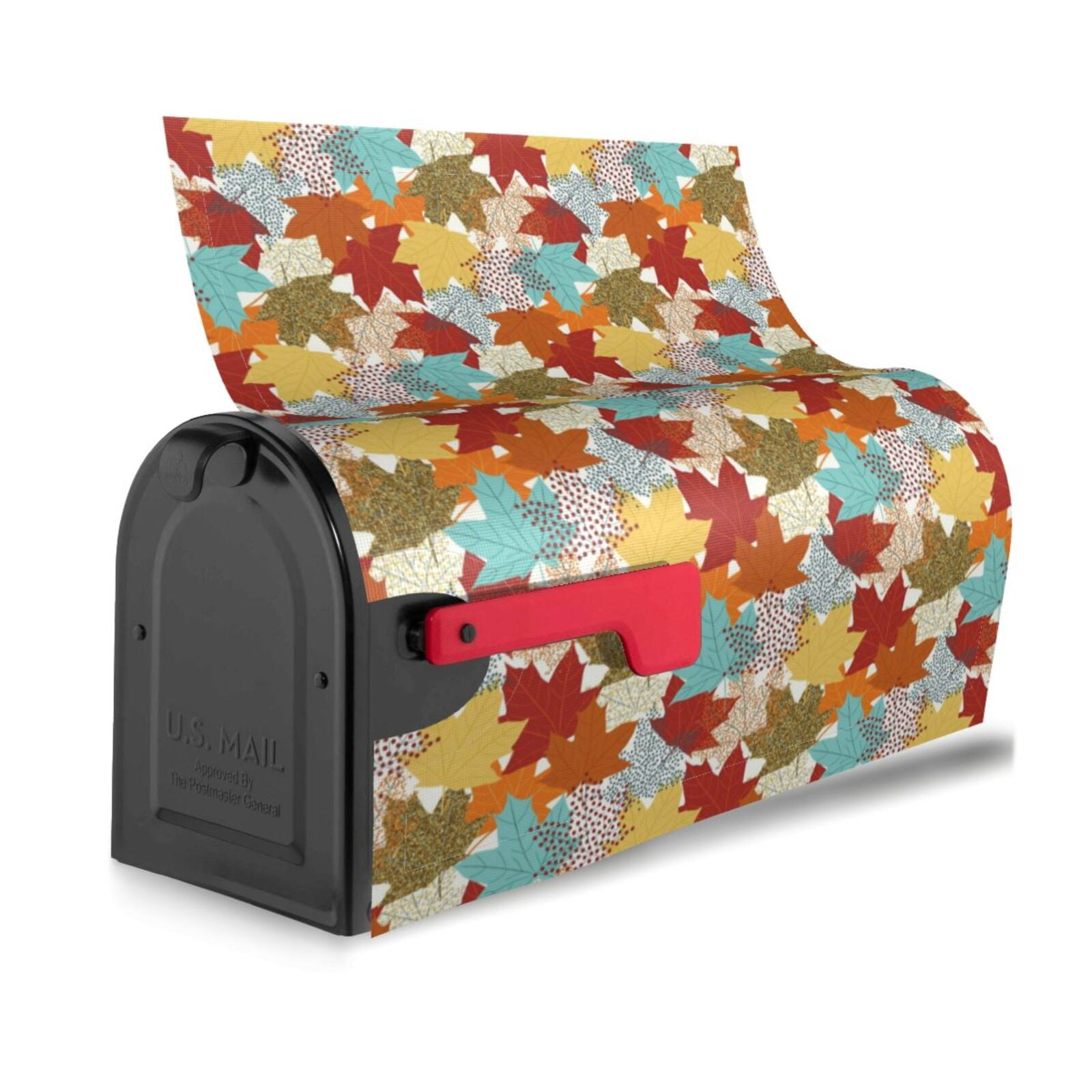 Bingfone Fall Maple Leaves Magnetic Mailbox Cover Standard Size for ...