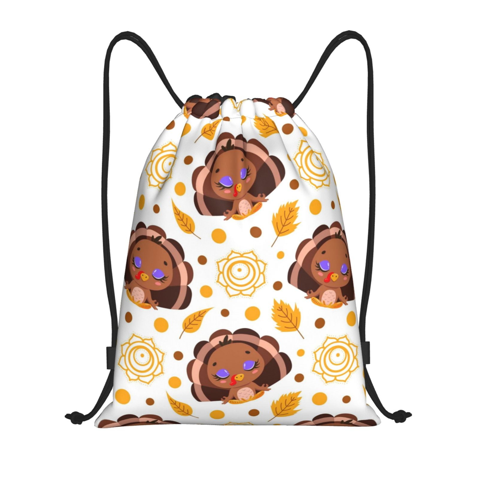 Bingfone Fall Turkey Drawstrings Backpacks Bags For Men Women Gym ...