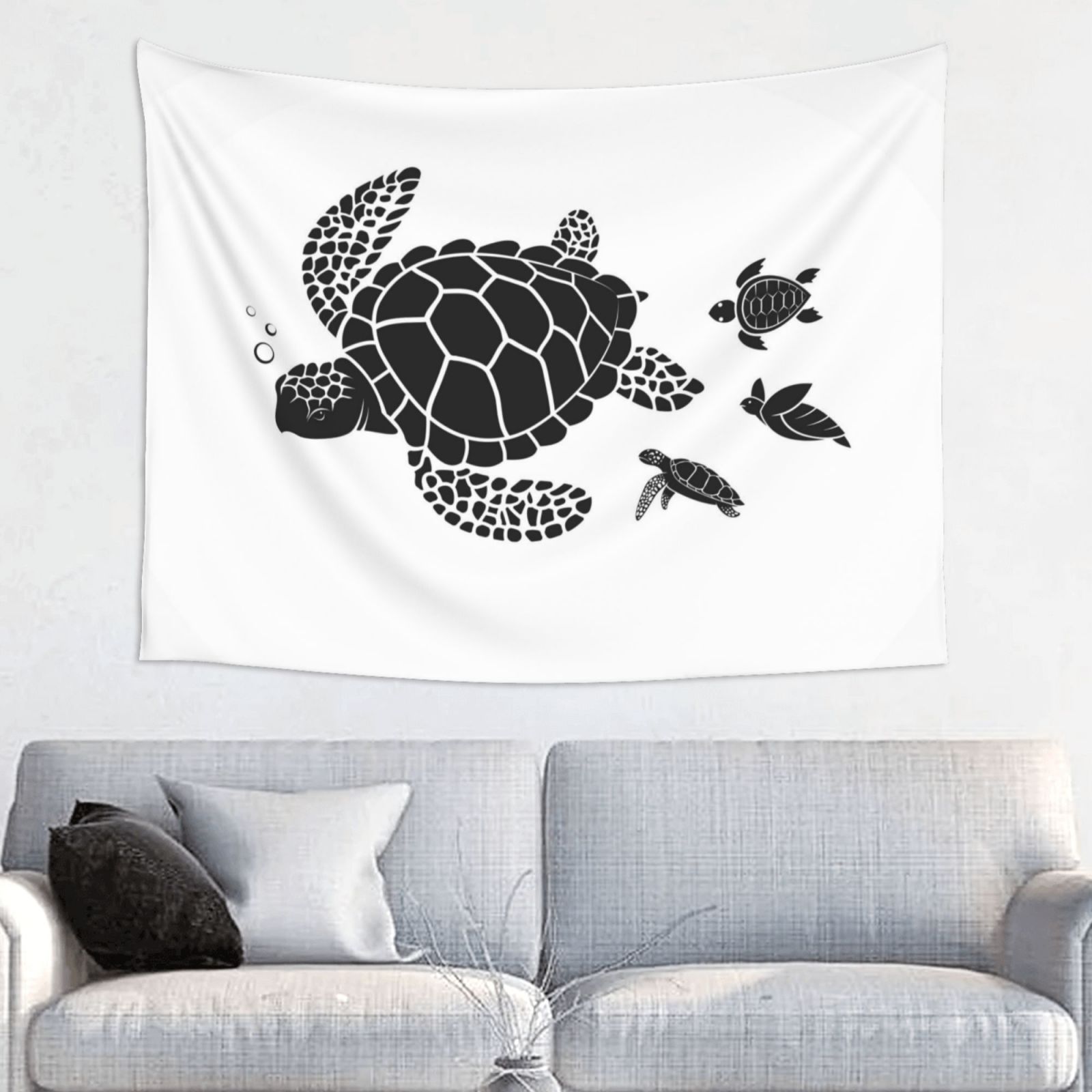 Bingfone Family Of Sea Turtles Tapestry Wall Hanging Decor for Living ...