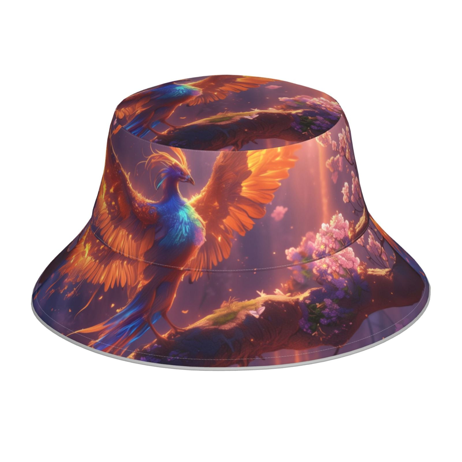 Bingfone Fantasy Bird Illustration Bucket Hat for Men Women,Packable ...