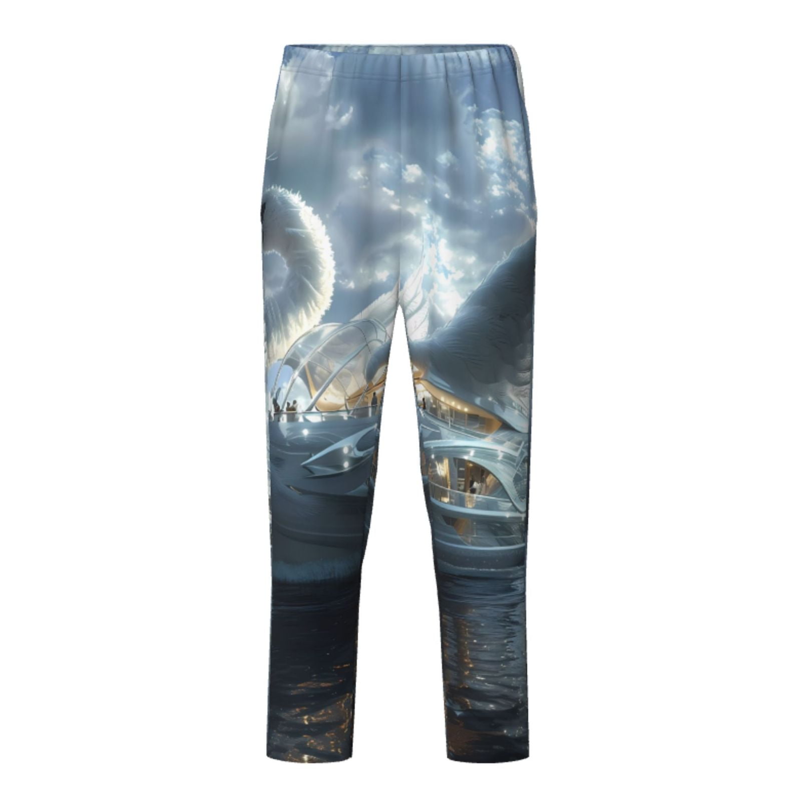 Bingfone Fantasy Swan Yacht Design Print Boys Girls Pajama Pants Lounge ...