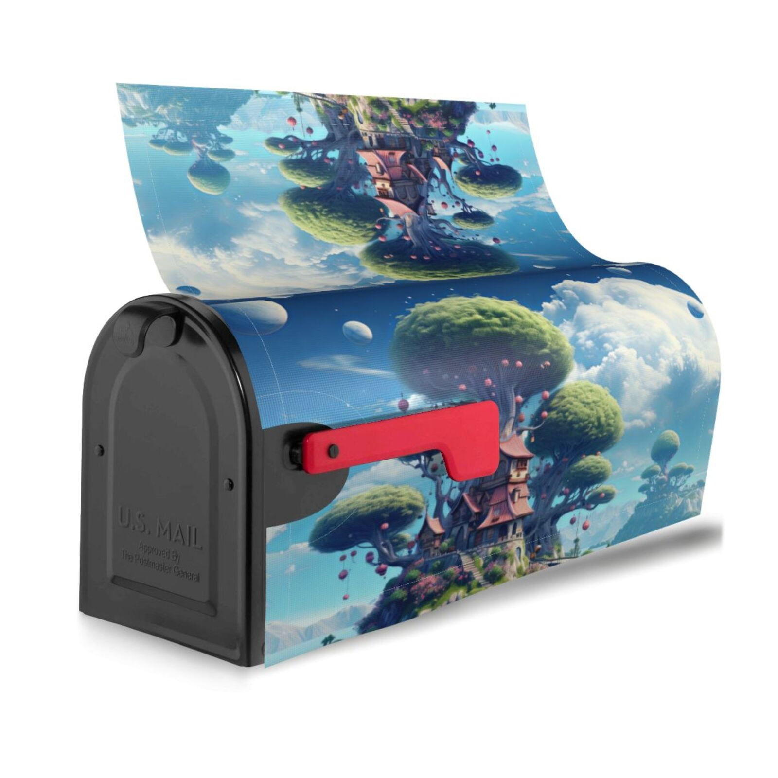 Bingfone Fantasy Treehouse Planet Scene Magnetic Mailbox Cover Standard ...