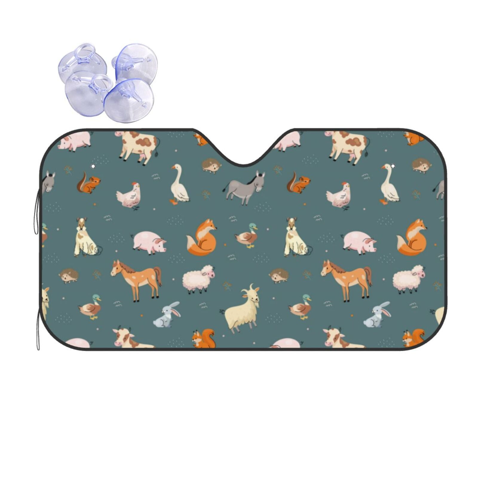 Bingfone Farm Animal Car Windshield Sun Shade Protector Keep Your ...