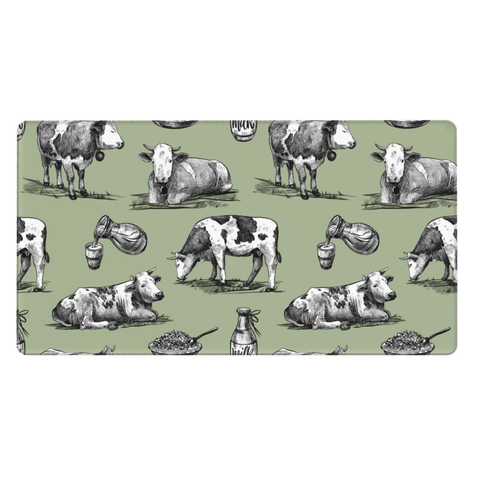 Bingfone Farm Cows Large Gaming Mouse Pad,Extended Desk Mousepad with ...