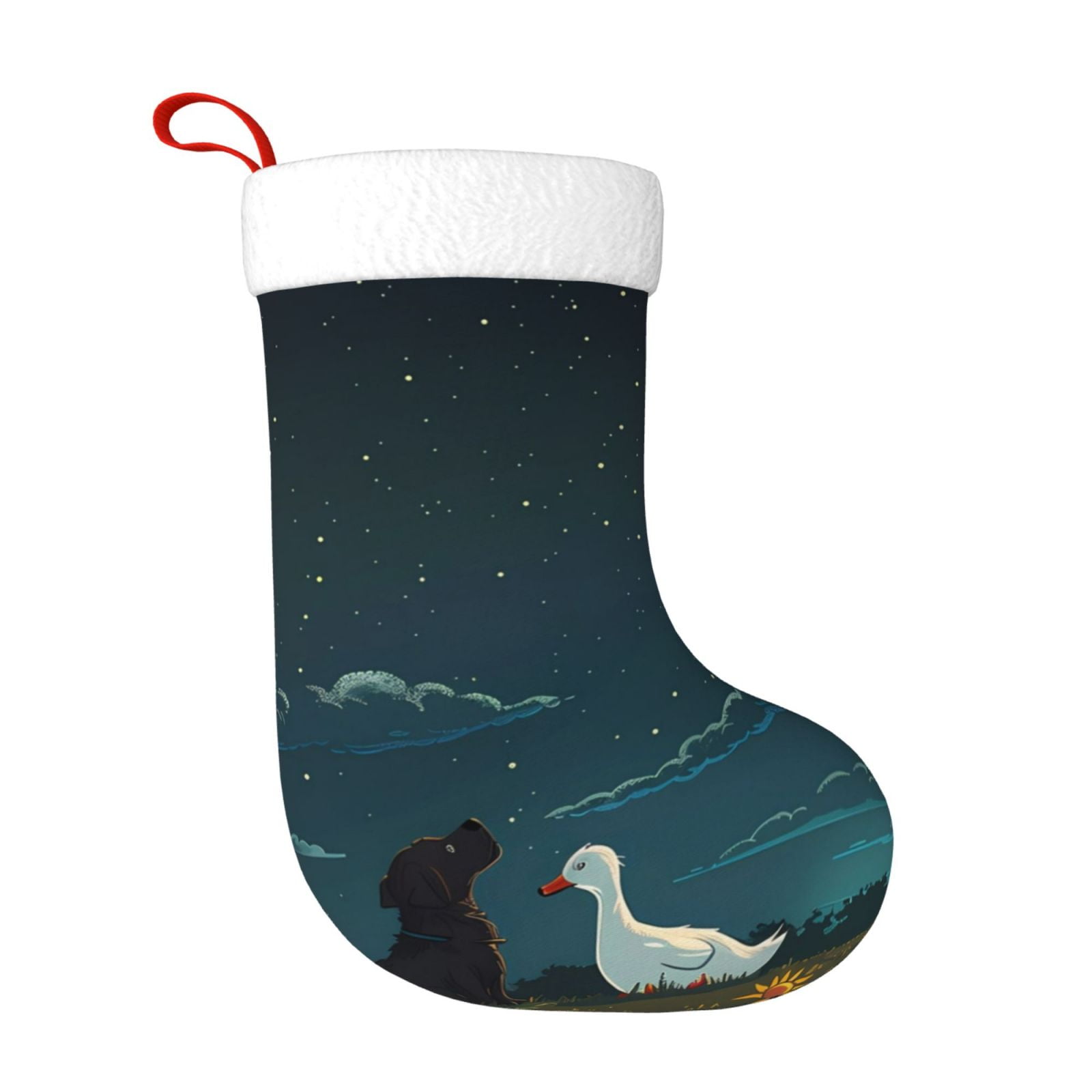 Bingfone Farm Dog Duck Moonlight Print Personalized Christmas Stocking ...
