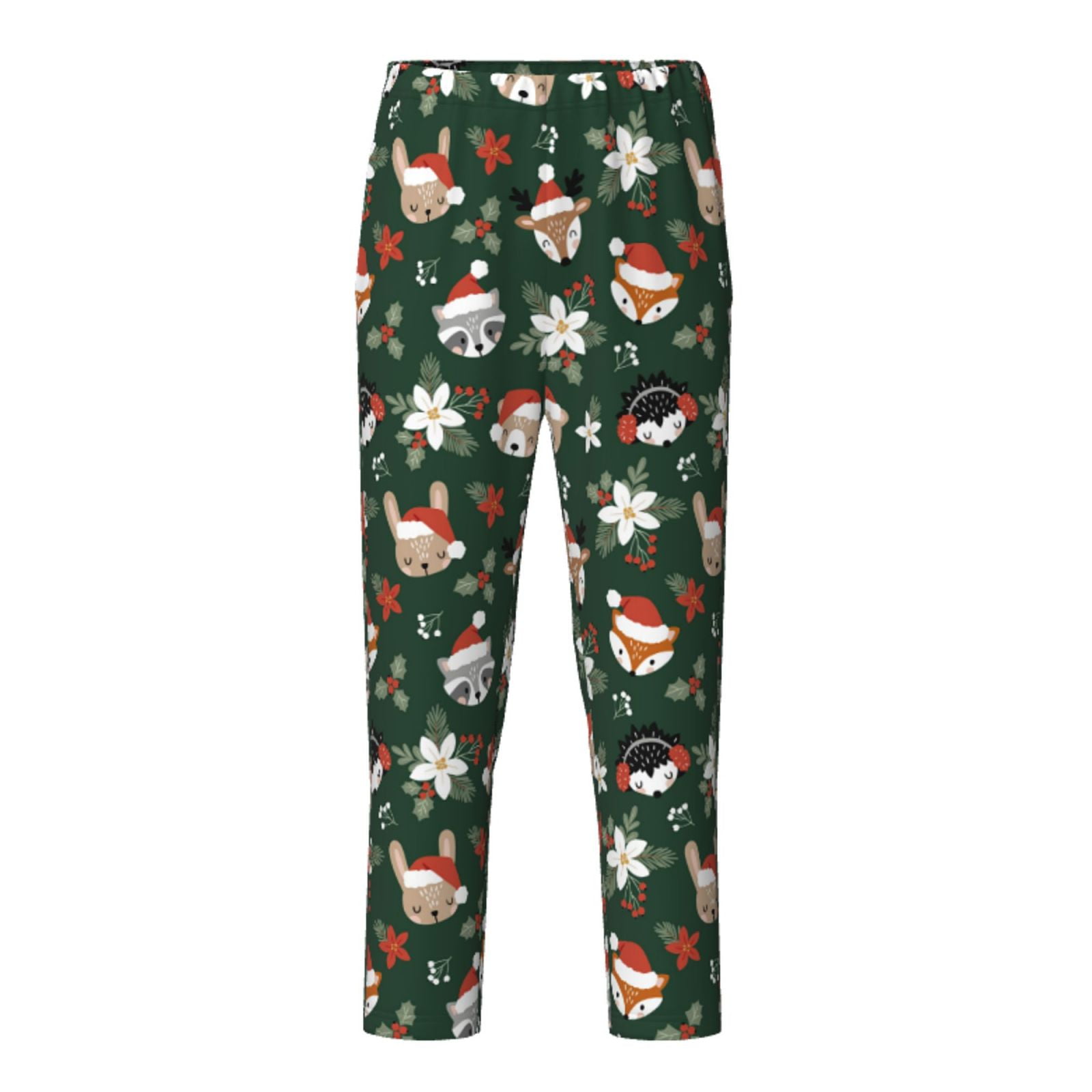 Bingfone Festive Forest Friends Print Boys Girls Pajama Pants Lounge ...