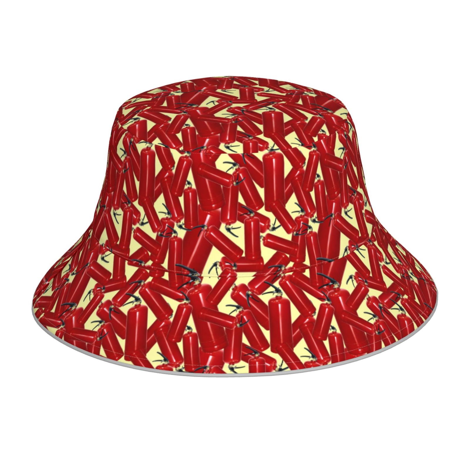 Bingfone Fire Extinguisher Bucket Hat for Men Women,Packable Reversible ...