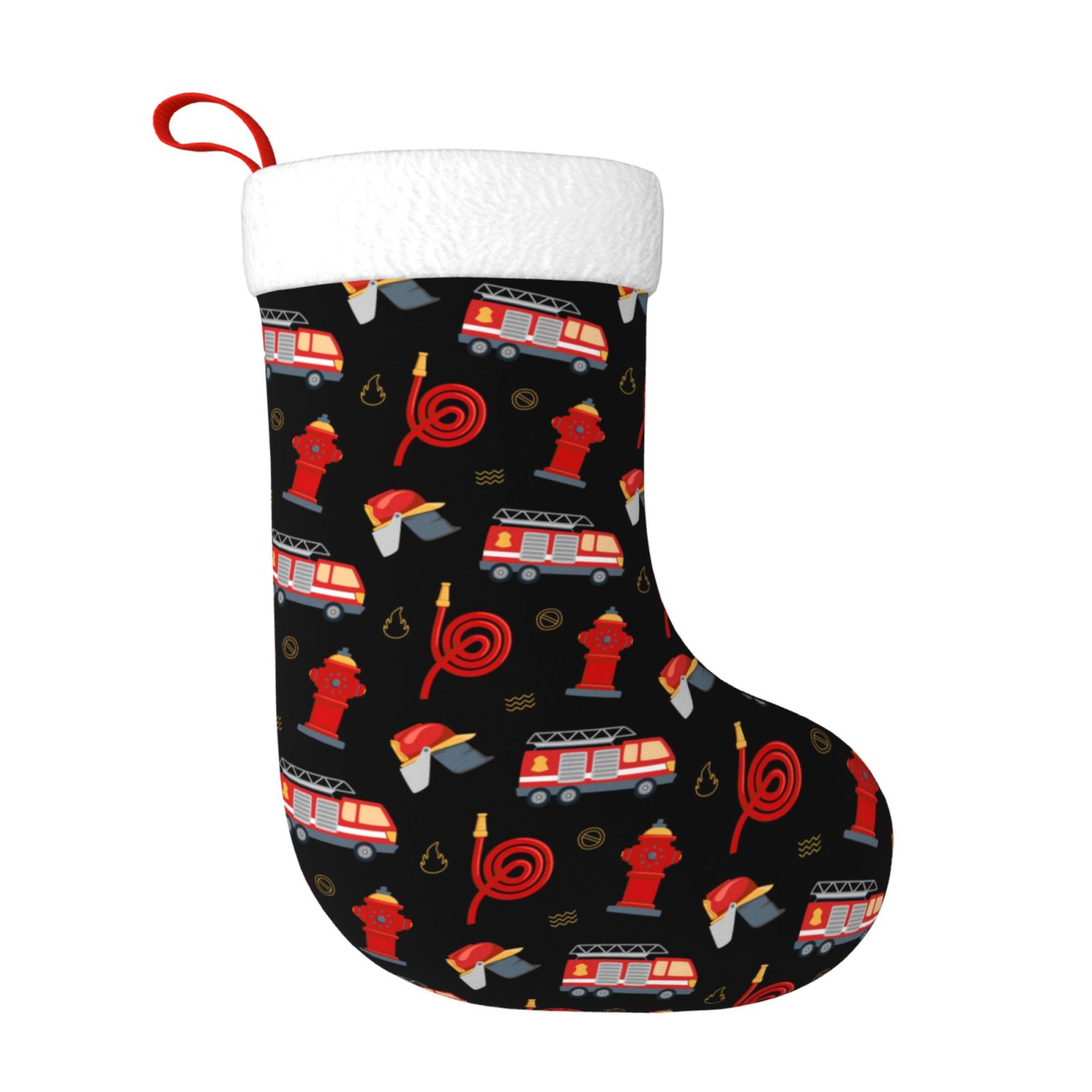 Bingfone Fire Fighting Print Personalized Christmas Stocking - Snowman ...
