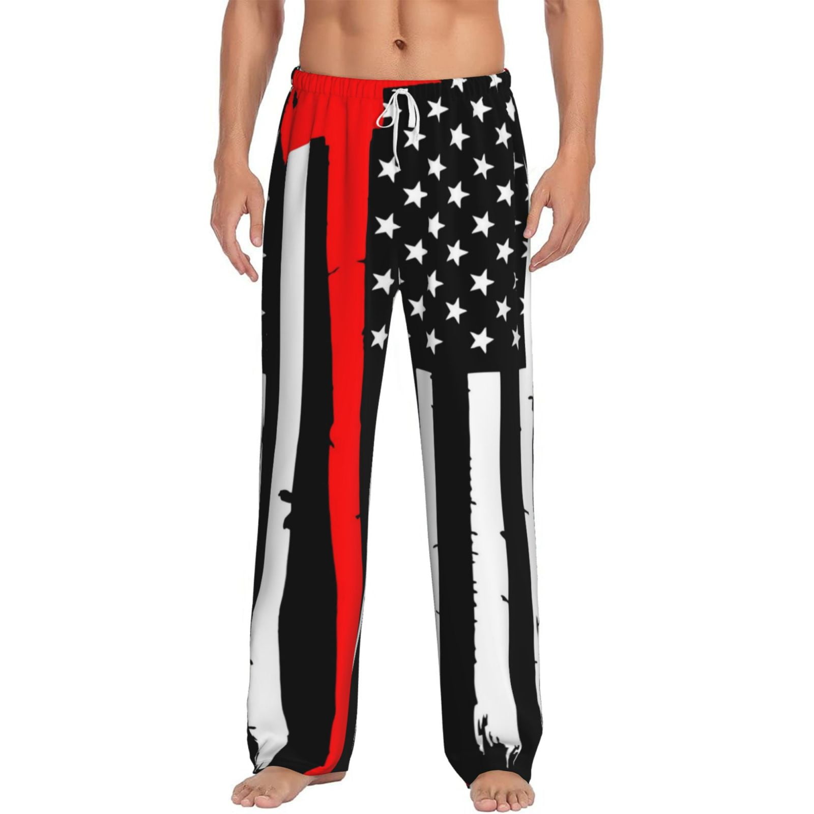 Bingfone Firefighters Usa Flag Mens All Over Print Sleep Pajama Pants ...