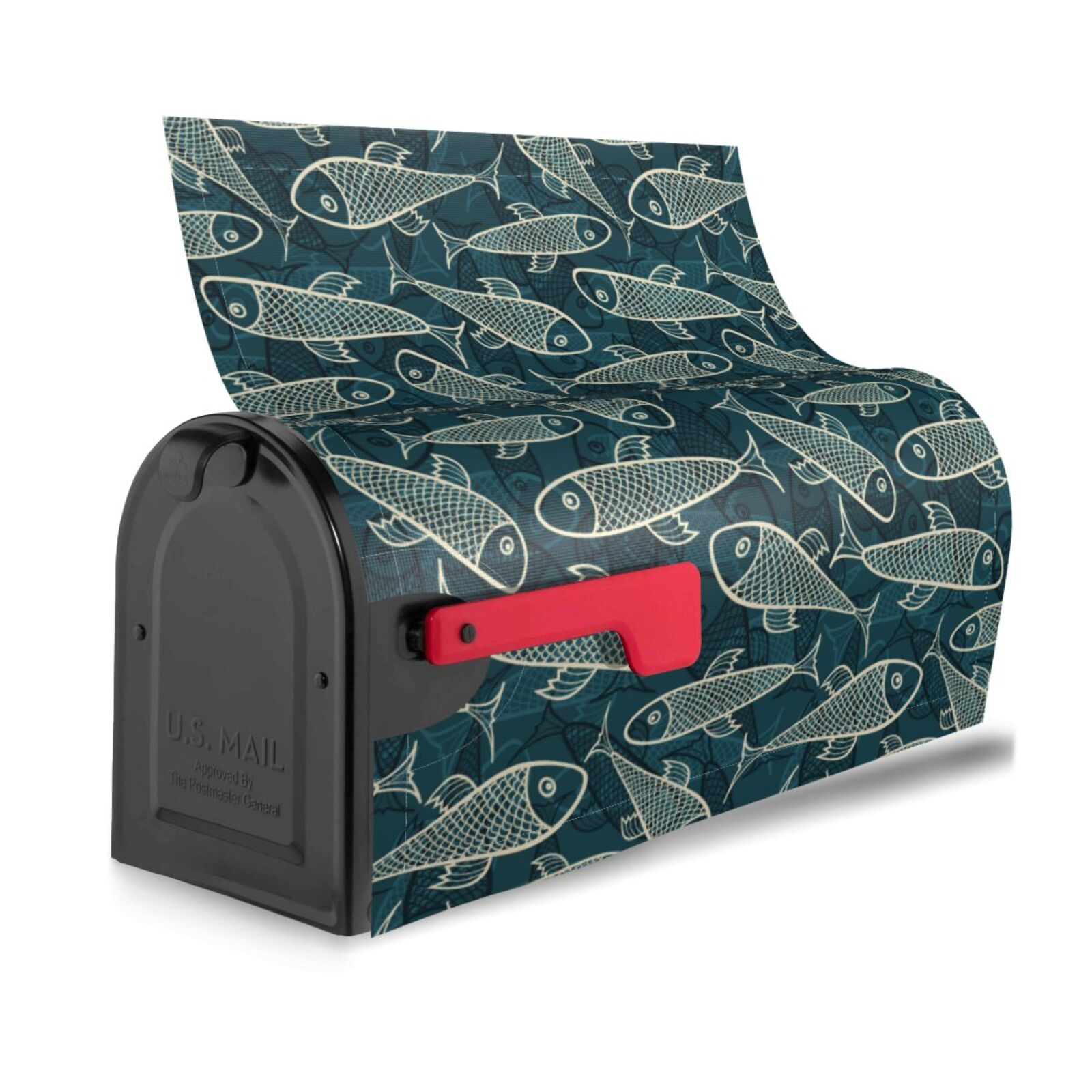 Bingfone Fish Style Magnetic Mailbox Cover Standard Size for Garden ...