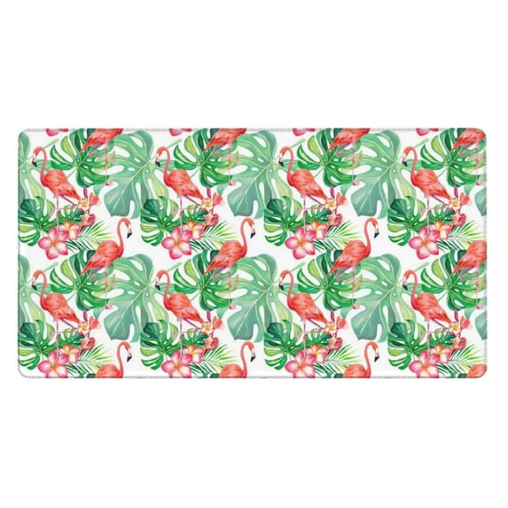 Bingfone Flamingo And Monstera Large Gaming Mouse Pad,Extended Desk ...