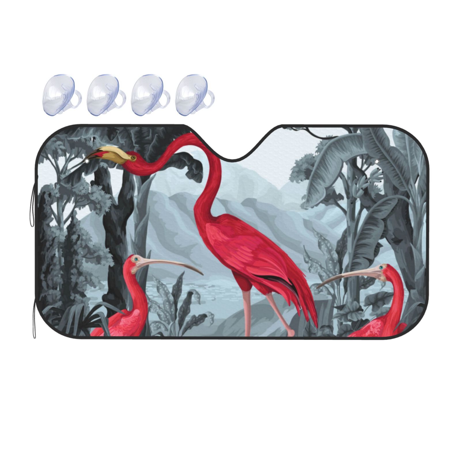 Bingfone Flamingo On The Jungle Car Windshield Sunshade,Sun Foldable ...