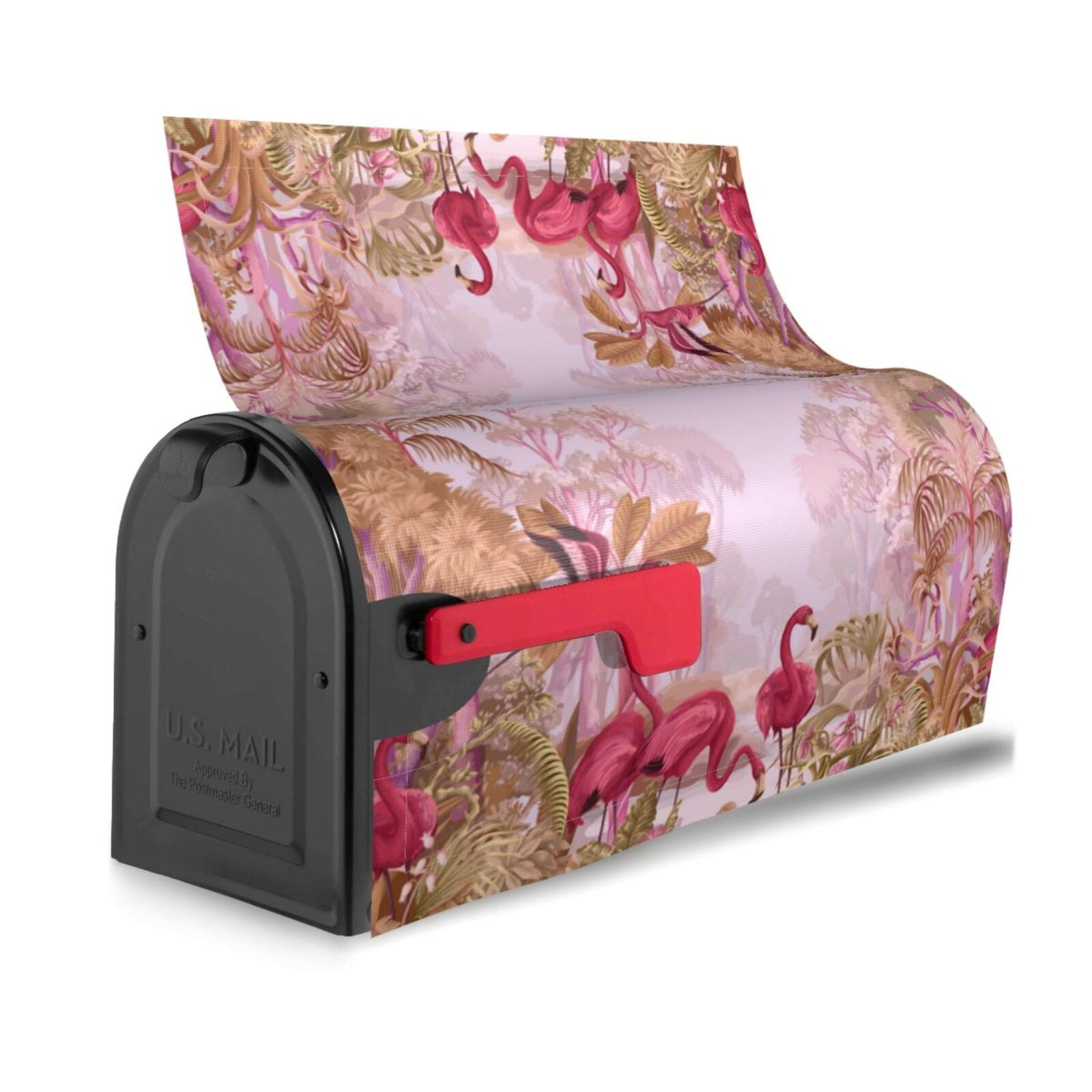 Bingfone Flamingos In The Tropical Forest Magnetic Mailbox Cover ...